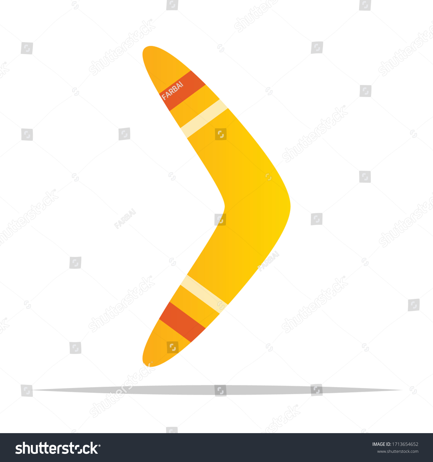 Boomerang Weapon Vector Isolated Illustration Stock Vector (Royalty ...