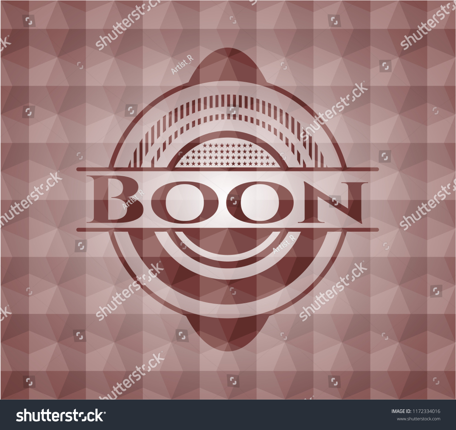 Boon Red Seamless Emblem Geometric Pattern Stock Vector (Royalty Free ...
