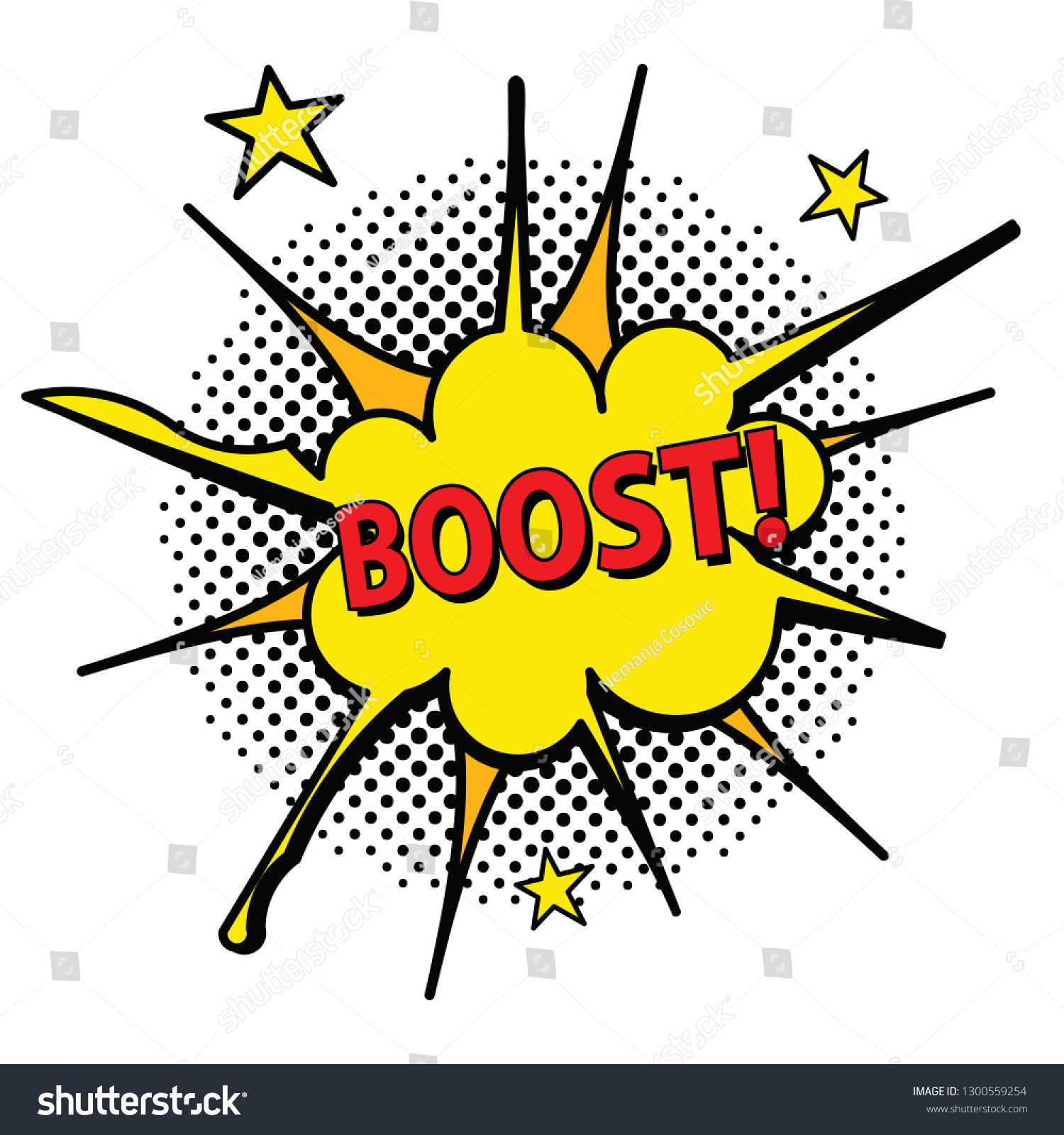 Boost Pop Art Concept Explosion Stock Vector (Royalty Free) 1300559254 ...