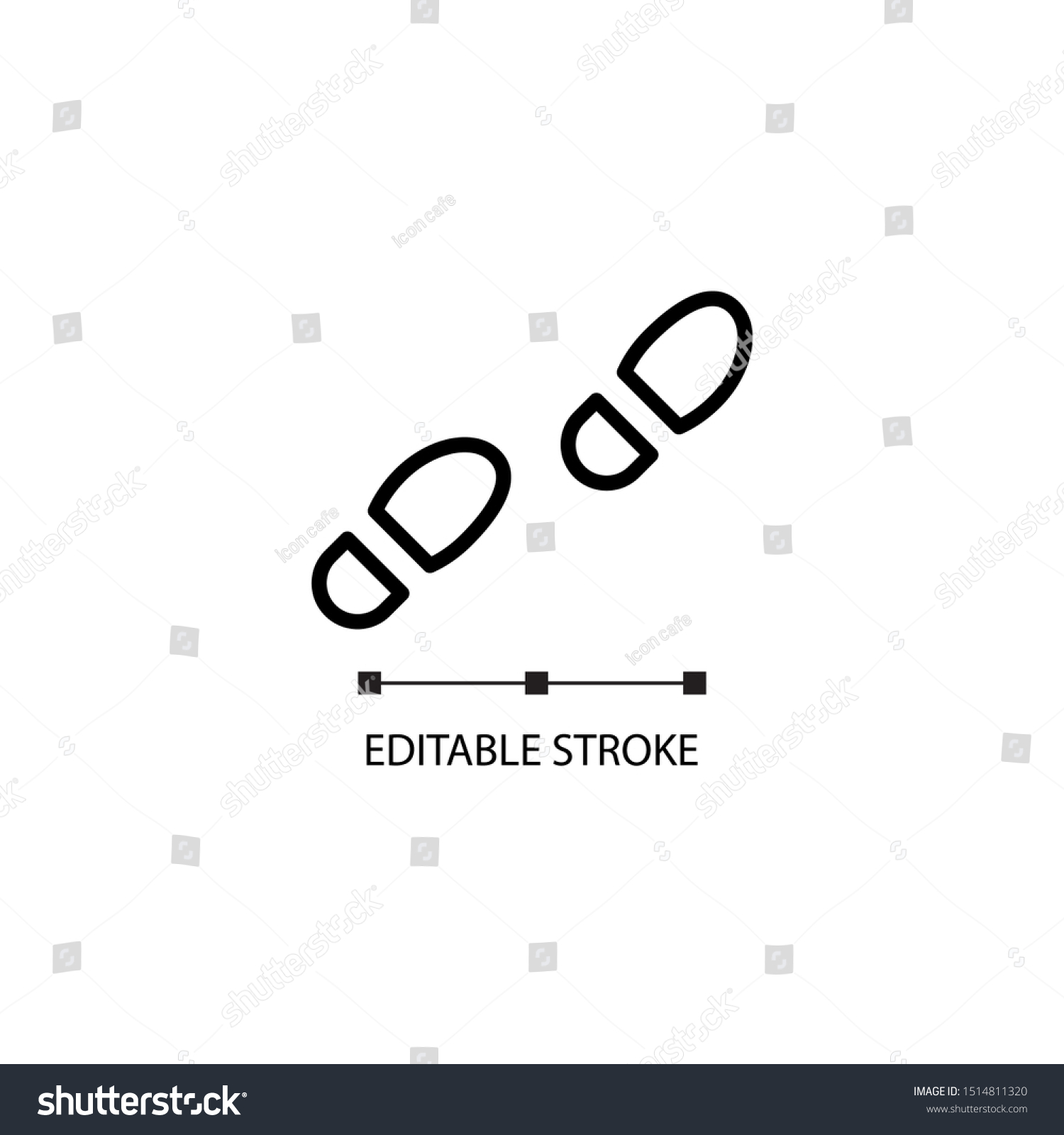Boot Print Icon Symbol Template Stock Vector (Royalty Free) 1514811320