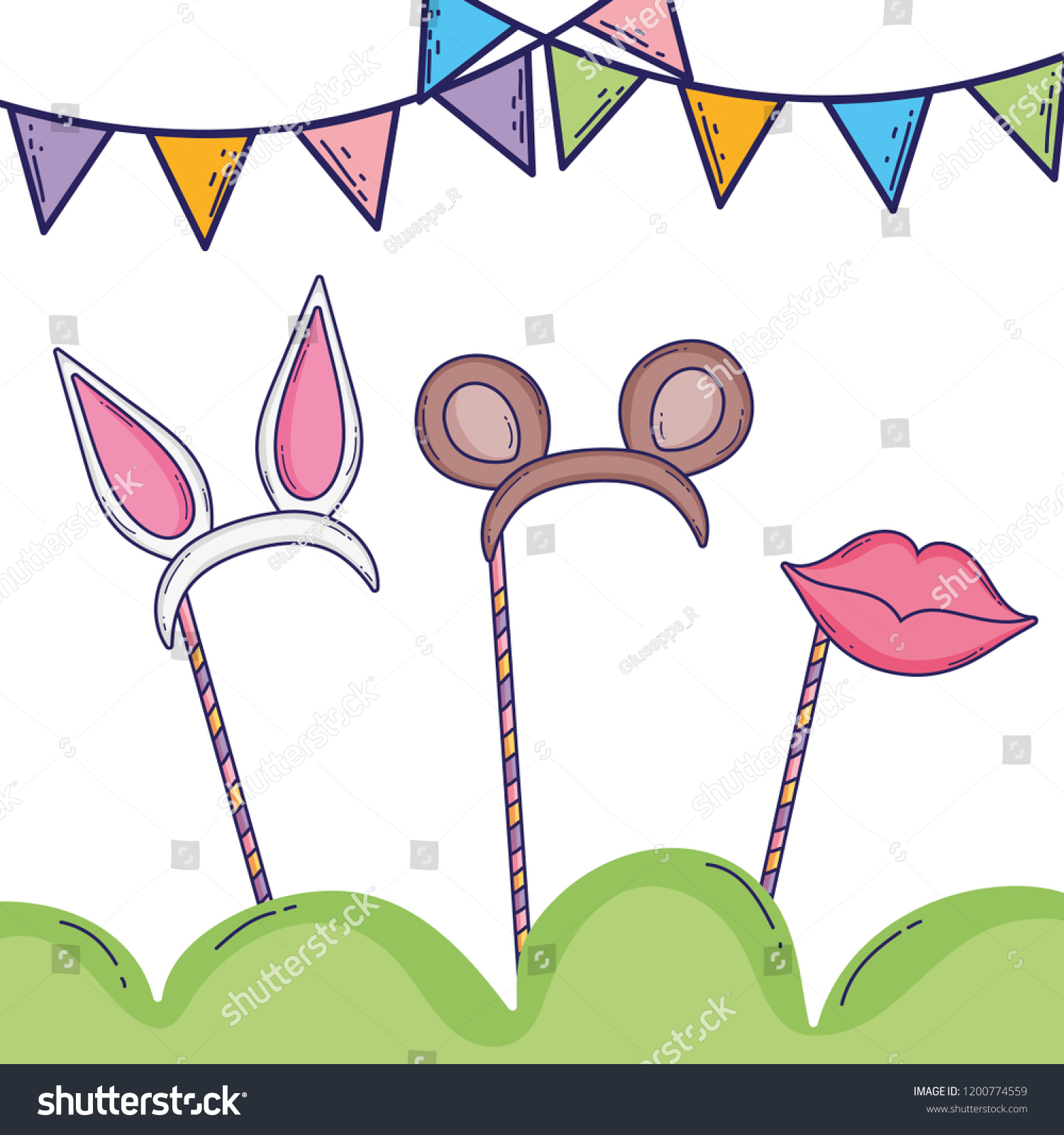 Booth Props Cartoons Stock Vector (Royalty Free) 1200774559 | Shutterstock