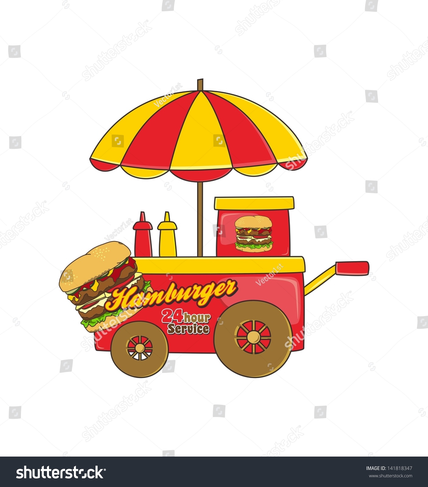 Booth Stand Burger Stock Vector (Royalty Free) 141818347 | Shutterstock
