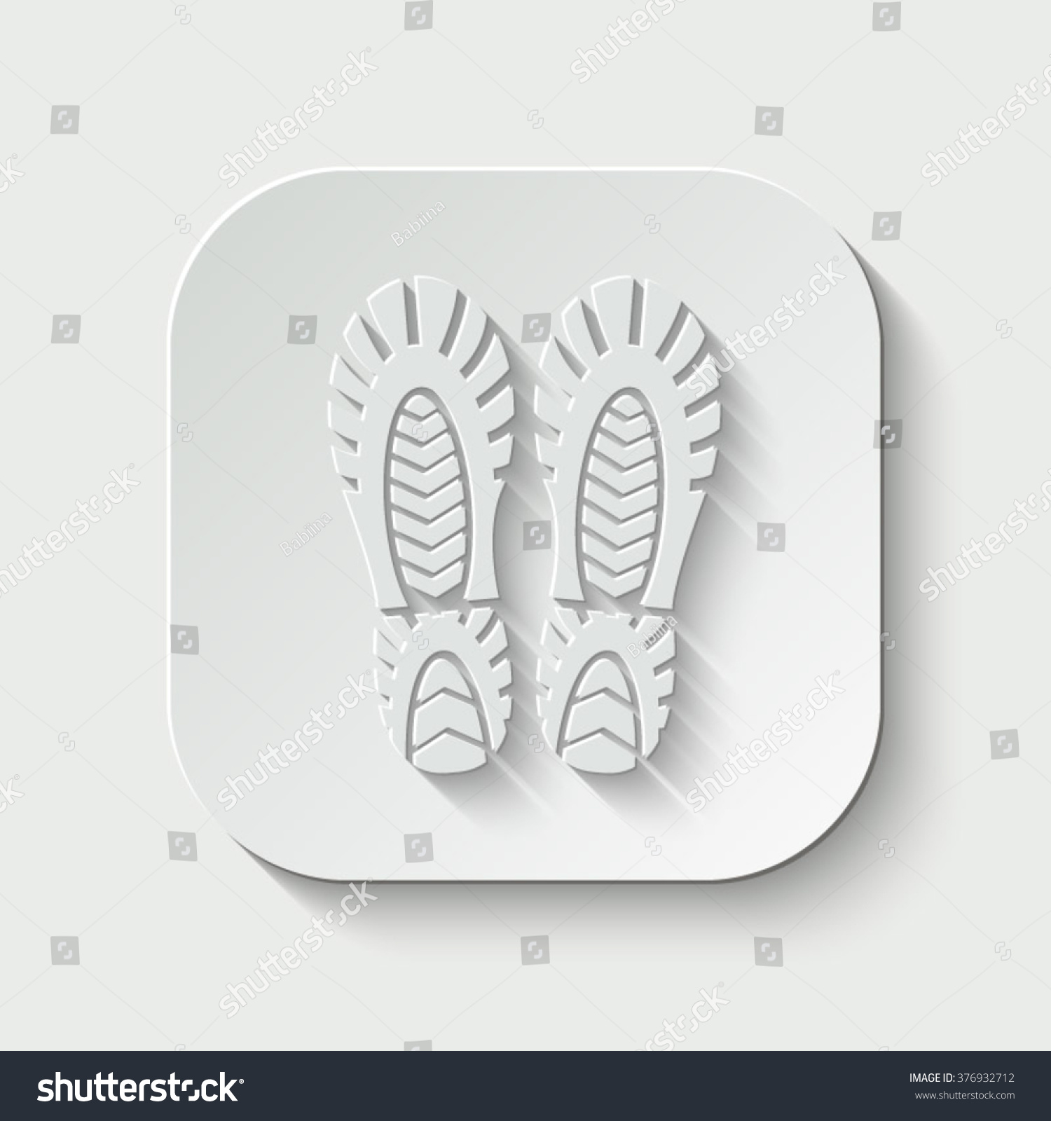 Bootprints Vector Icon Paper Illustration Stock Vector (Royalty Free ...