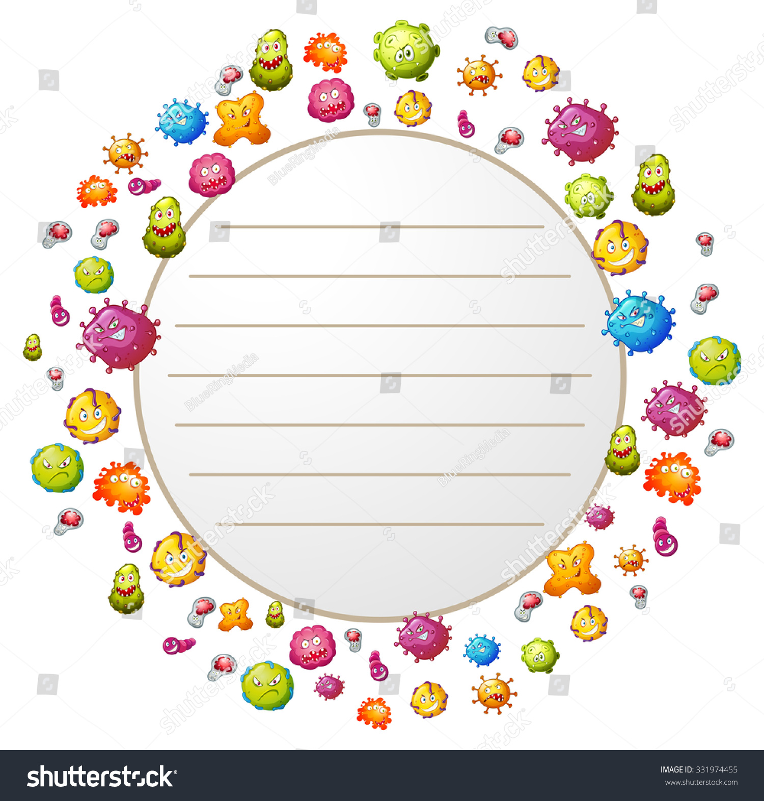 Border Design Bacteria Illustration Stock Vector 331974455 - Shutterstock