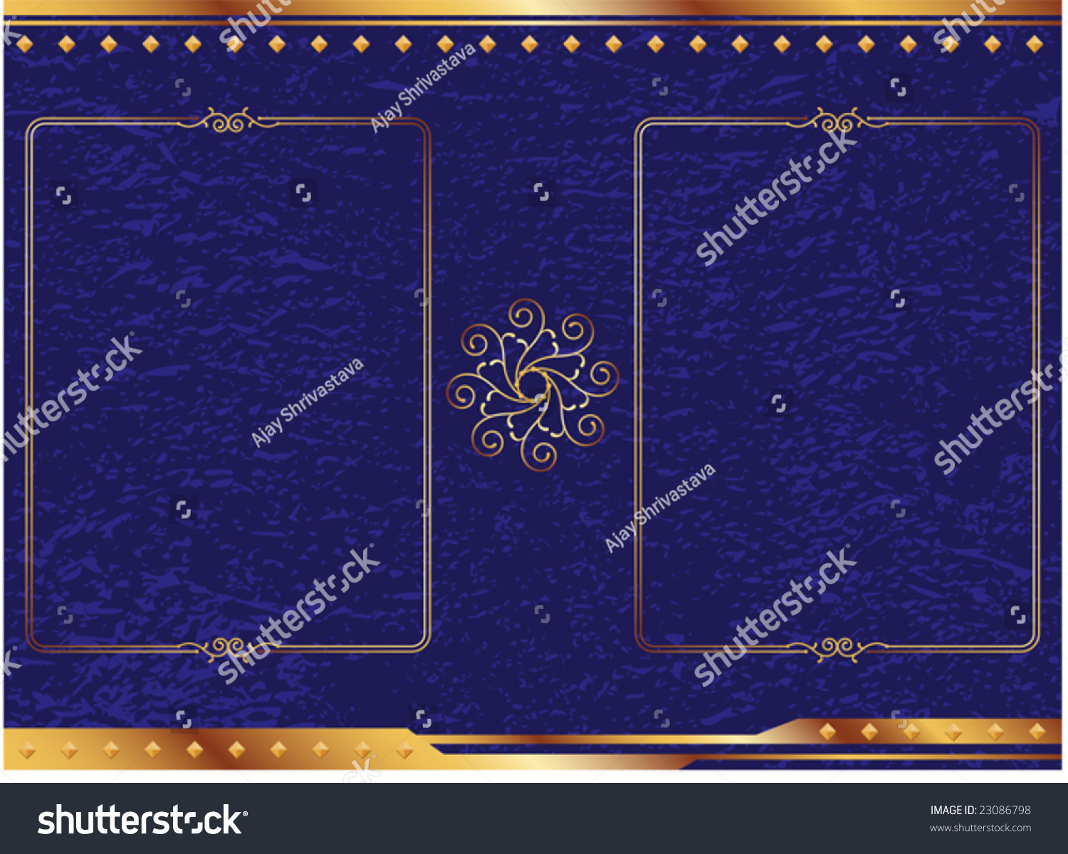 Border Frame Center Piece Design Stock Vector (Royalty Free) 23086798