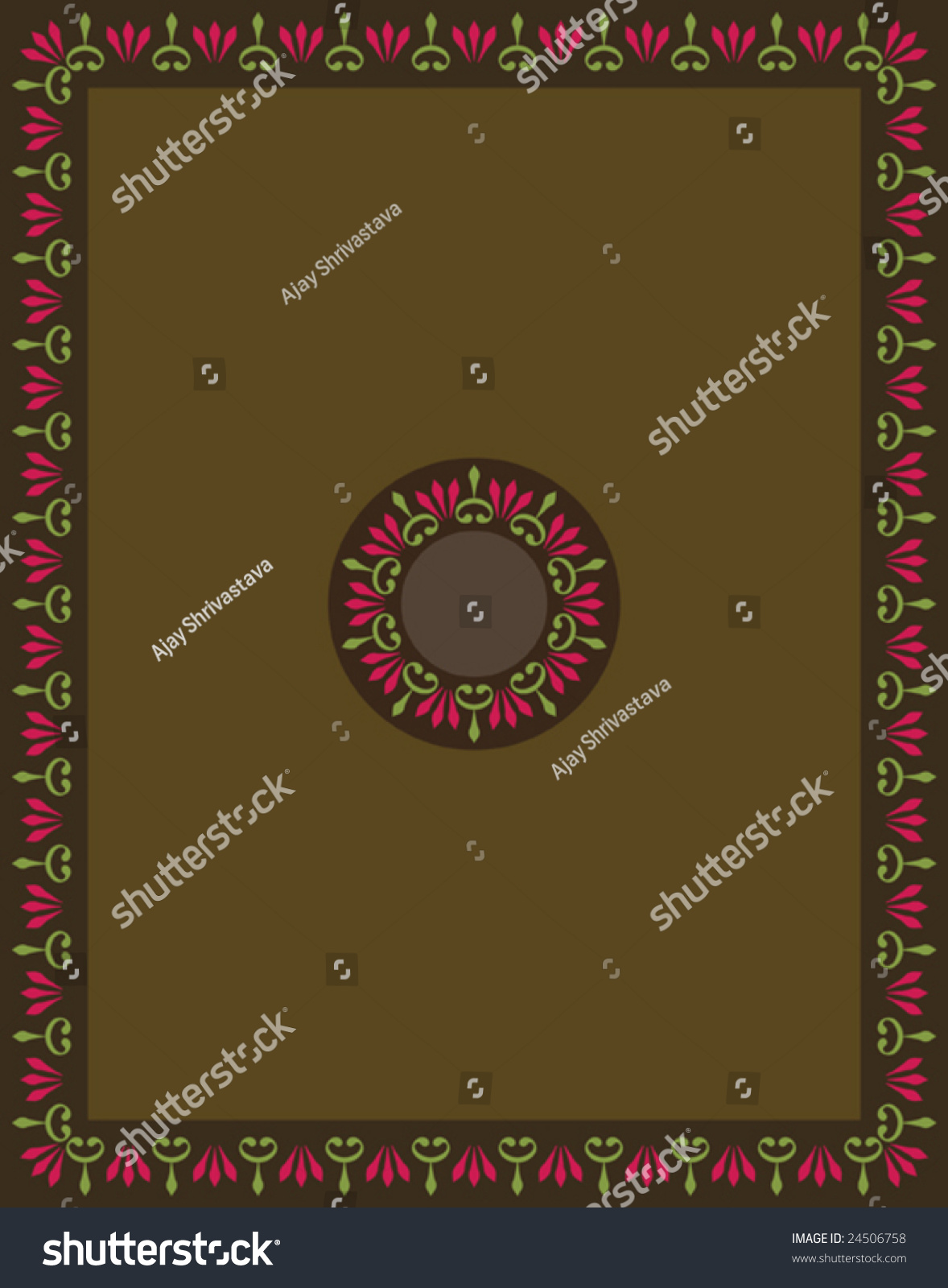 Border Frame Center Piece Design Stock Vector (Royalty Free) 24506758
