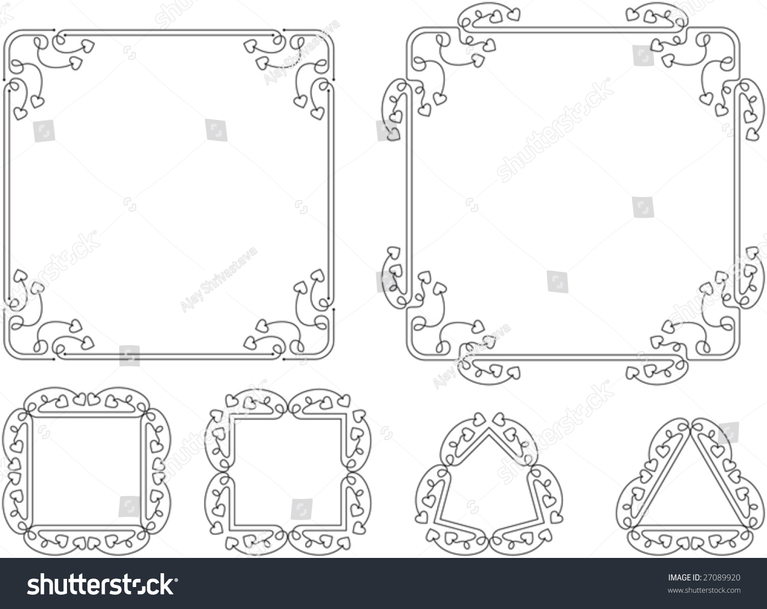 Border Frame Center Piece Designs Stock Vector (Royalty Free) 27089920