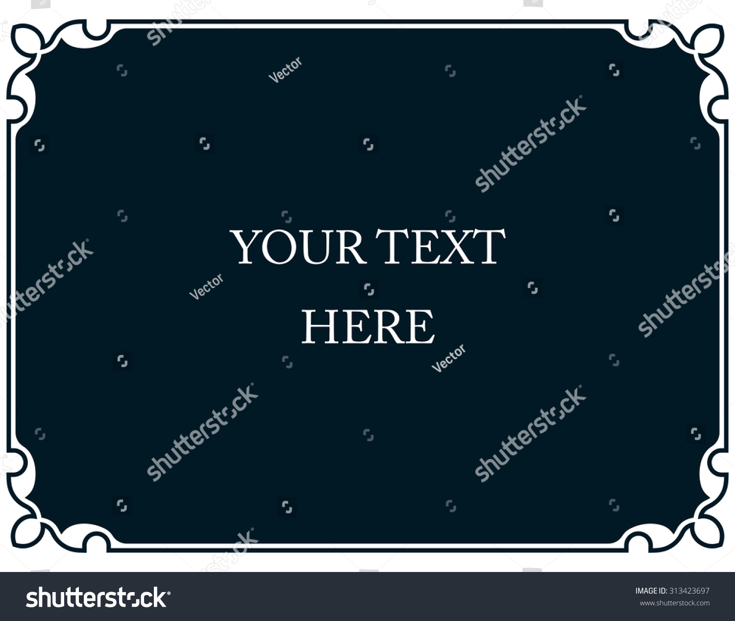 Border Frame Deco Plaque Vector Art Stock Vector (Royalty Free ...