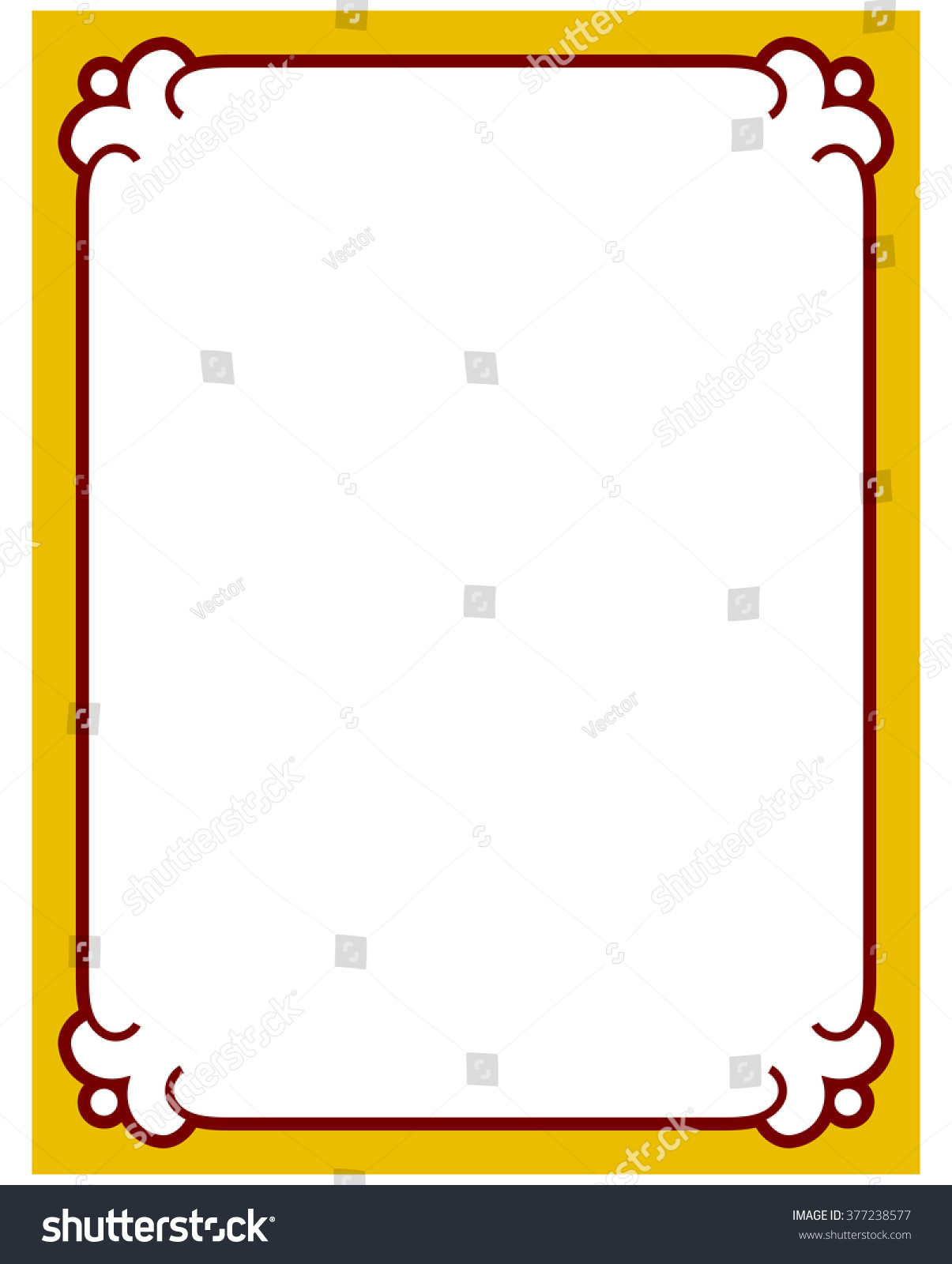 Border Frame Deco Plaque Vector Art Stock Vector (Royalty Free) 377238577