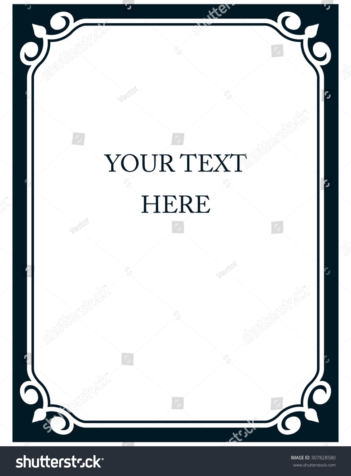 Border Frame Deco Vector Art Simple: vector de stock (libre de regalías ...