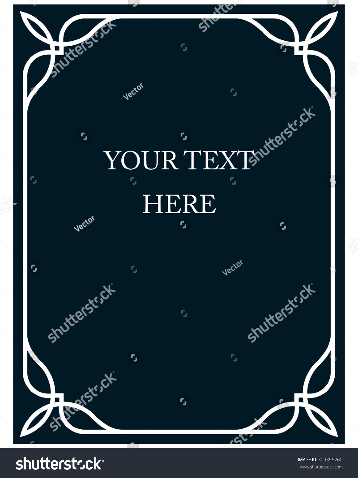 Border Frame Deco Vector Art Simple Stock Vector (Royalty Free ...