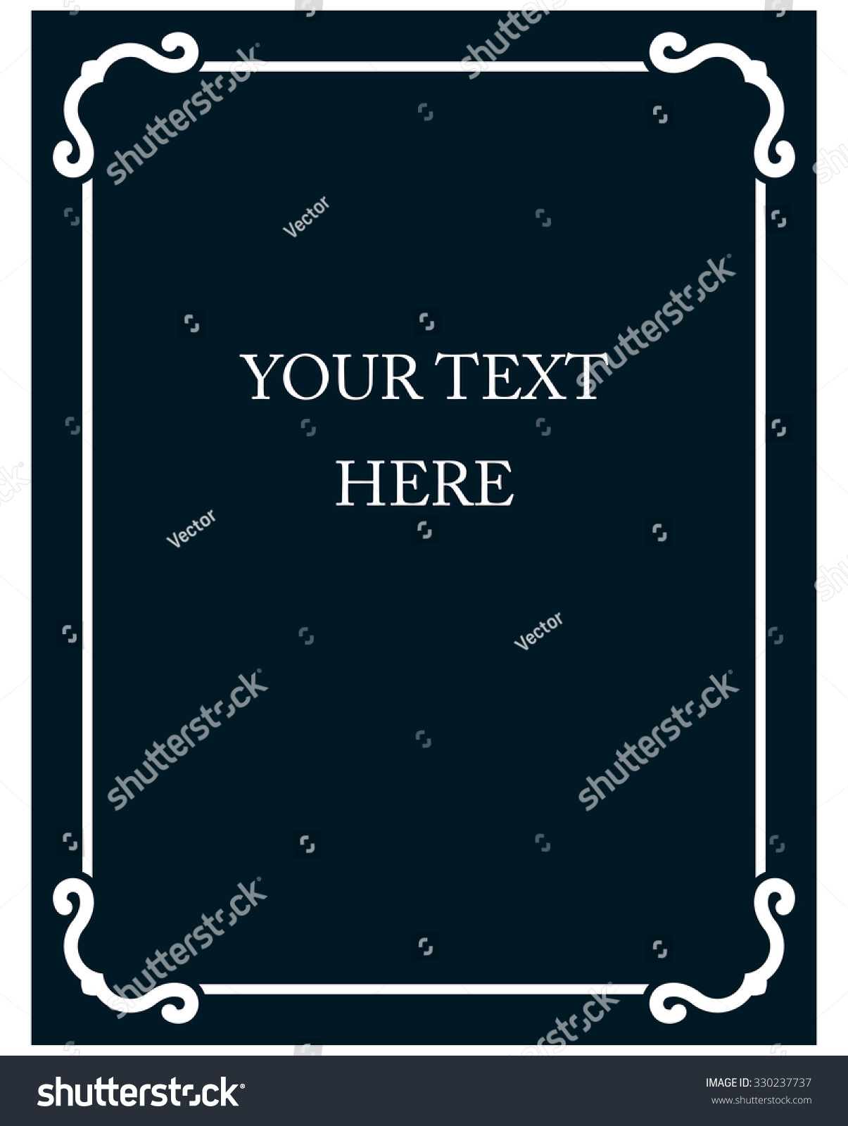 Vektor Stok Border Frame Deco Vertical Vector Art (Tanpa Royalti ...