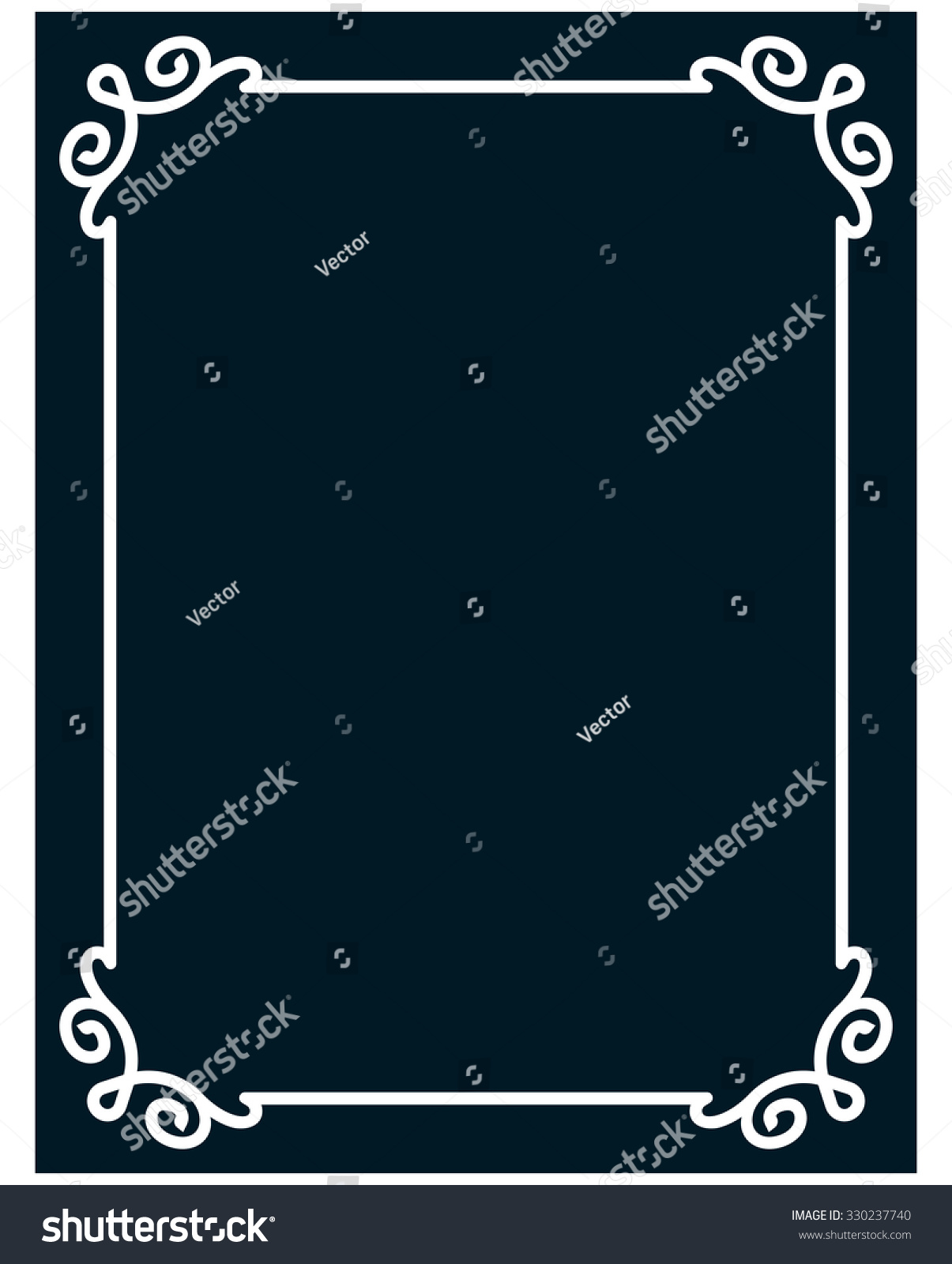 Border Frame Deco Vertical Vector Art: vector de stock (libre de ...