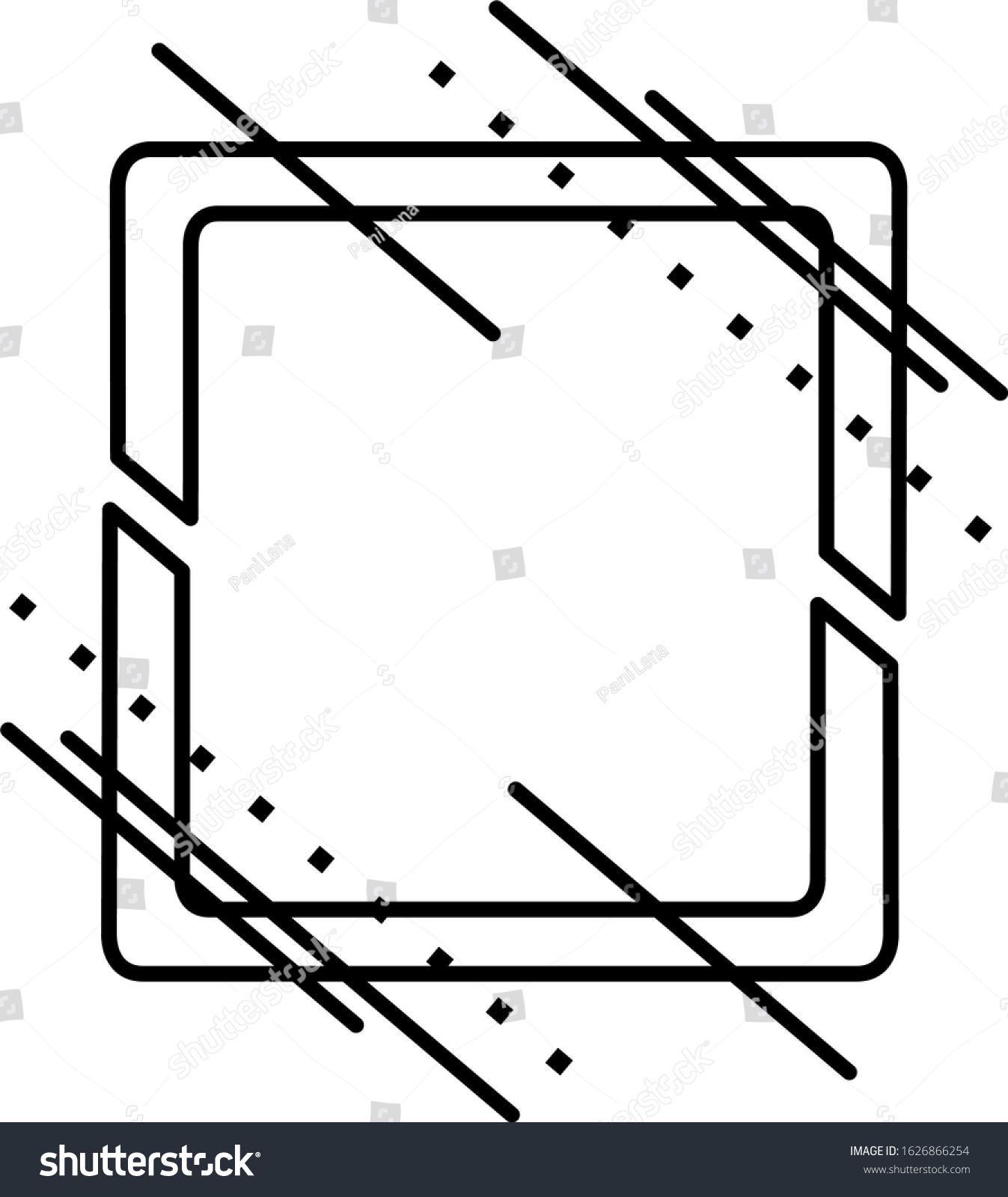 Border Frame Line Art Icon: vector de stock (libre de regalías ...