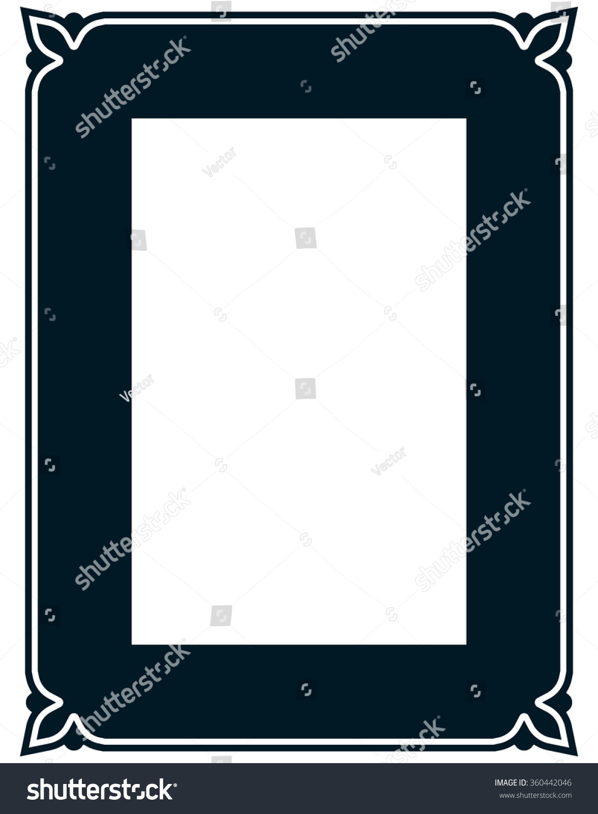 Border Frame Molding Line Deco Vector: vector de stock (libre de ...