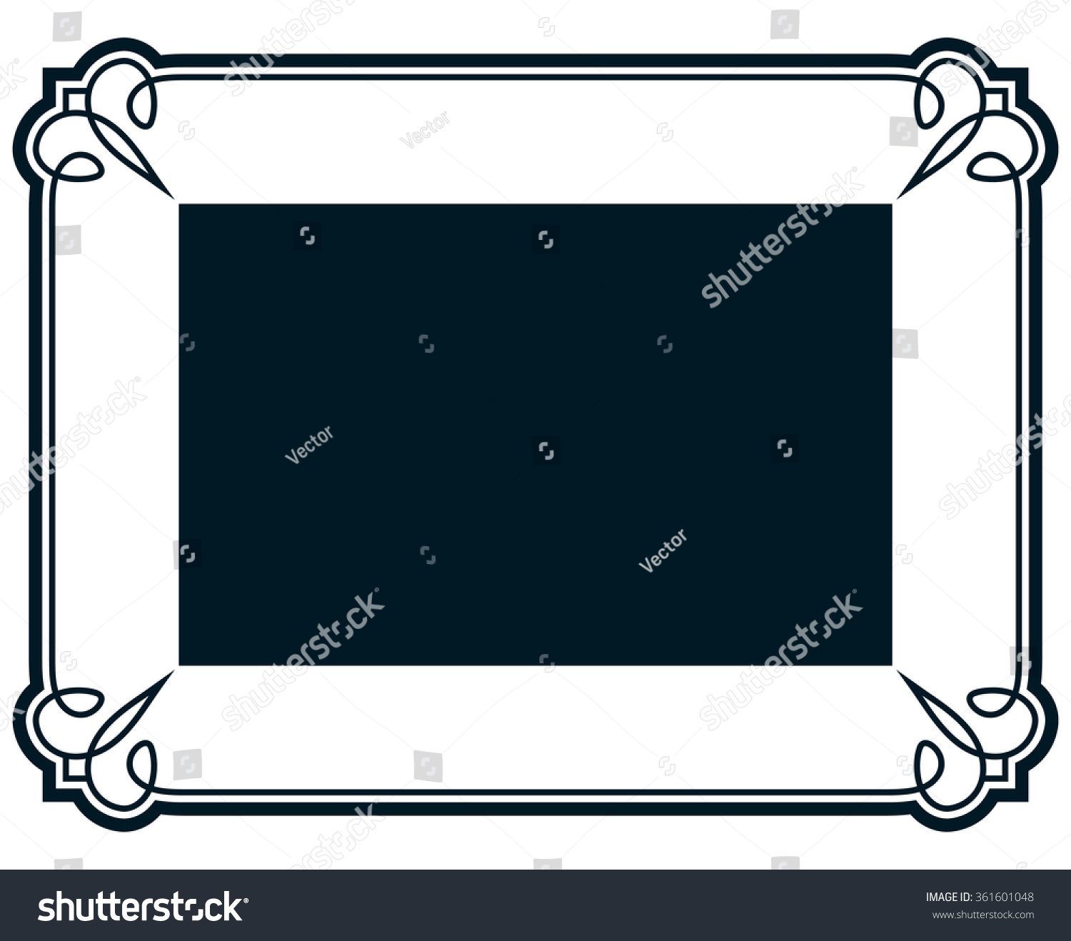Border Frame Molding Line Deco Vector: vector de stock (libre de ...
