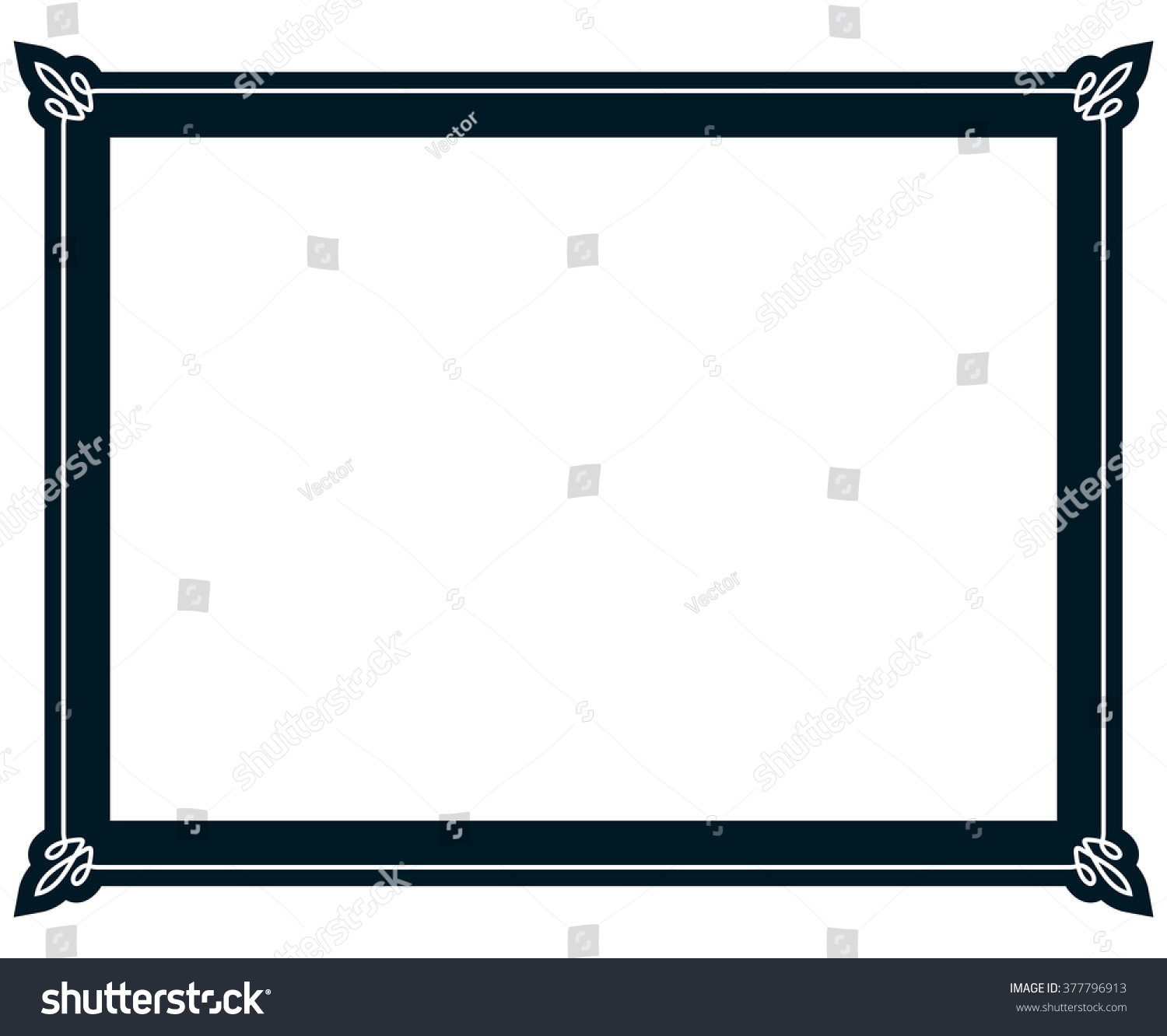 Border Frame Molding Line Deco Vector Stock Vector (Royalty Free ...