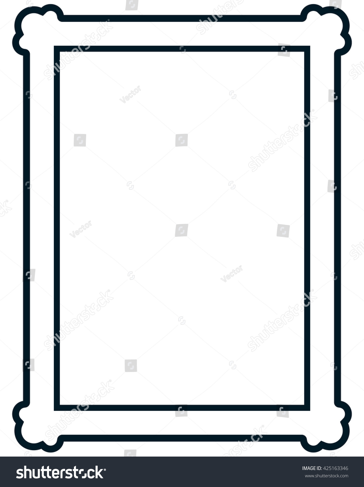 Border Frame Molding Line Deco Vector: vector de stock (libre de ...