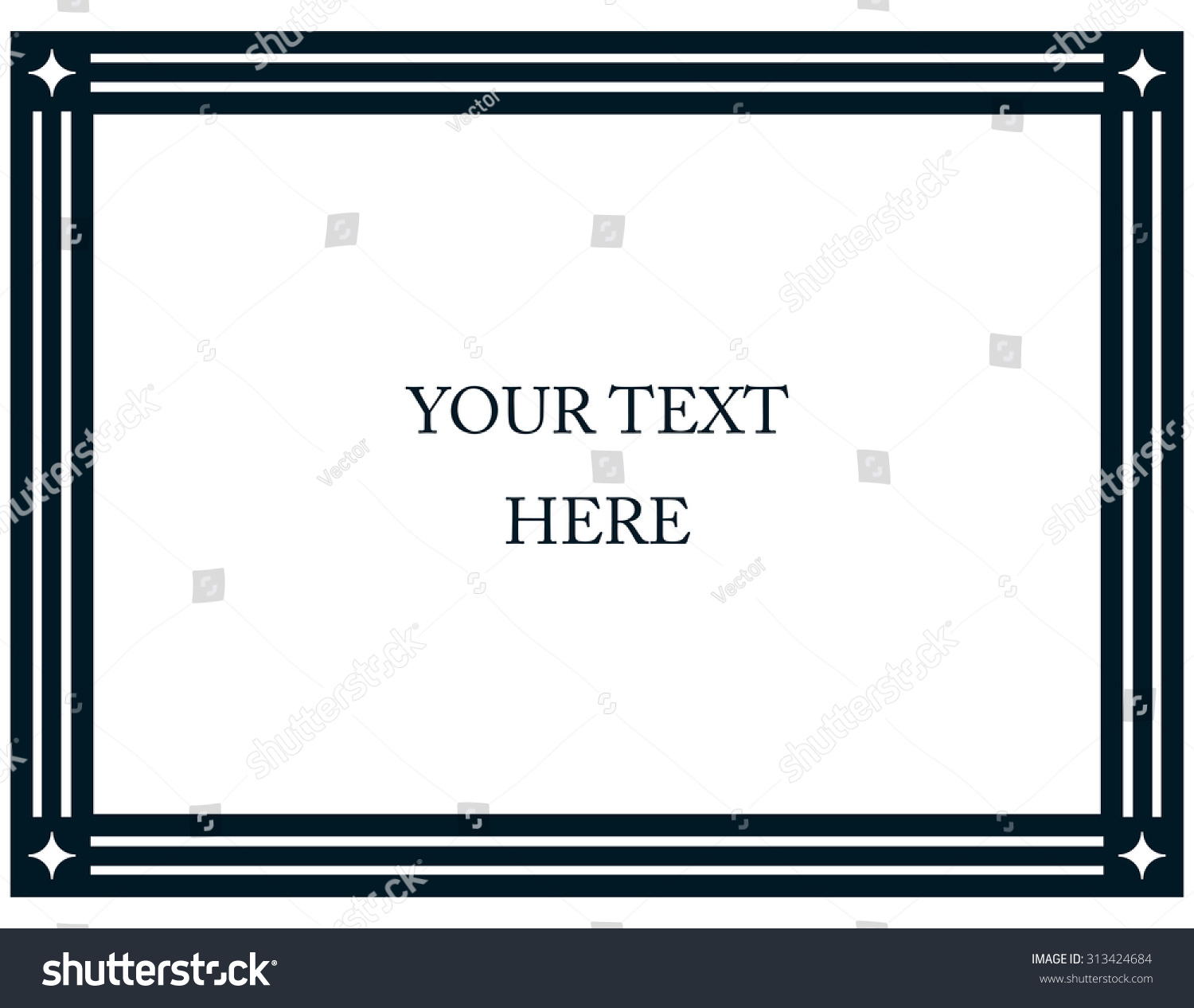 Border Frame Plaque Deco Banner Vector Stock Vector (Royalty Free ...