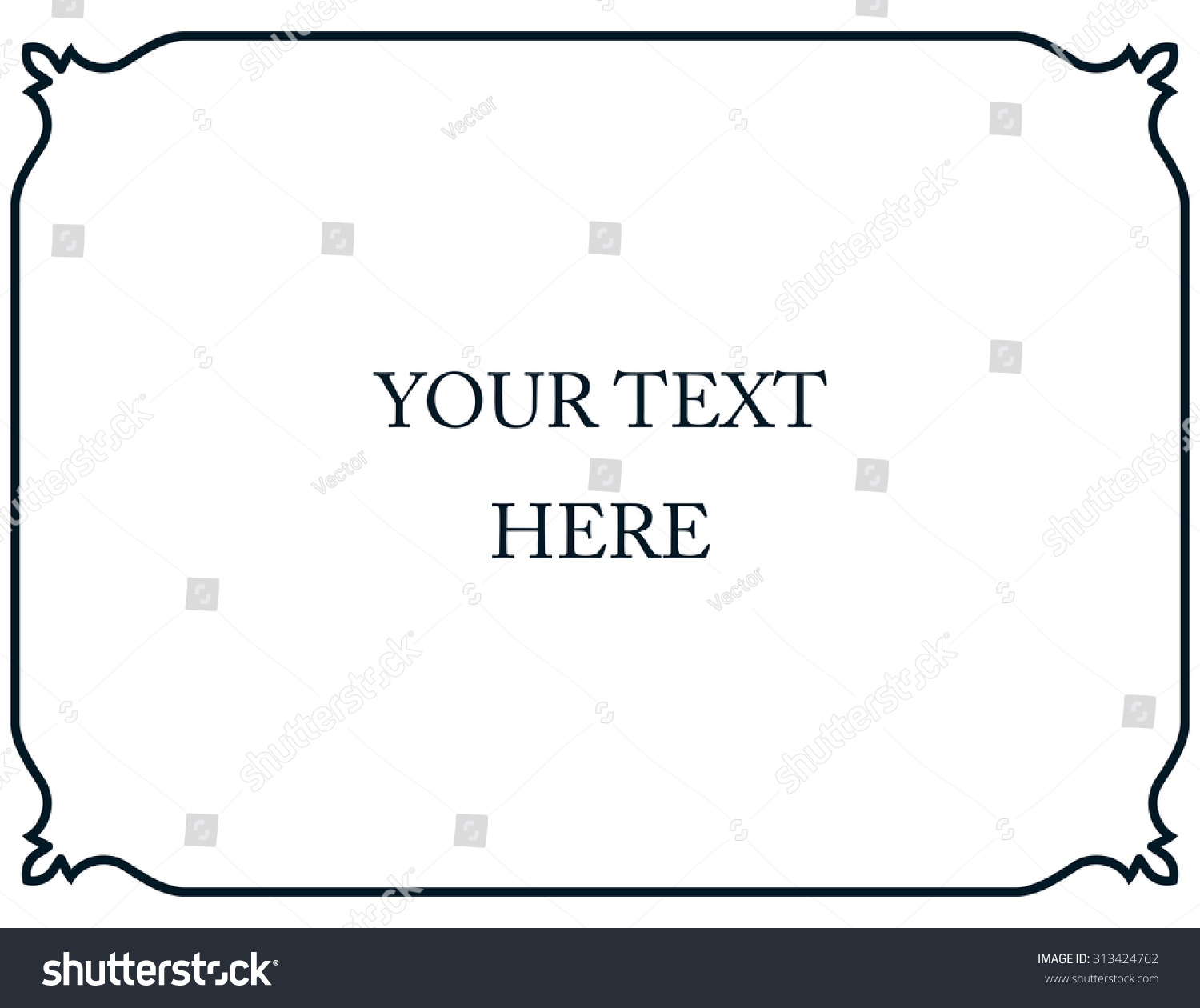 Border Frame Plaque Deco Banner Vector: vector de stock (libre de ...