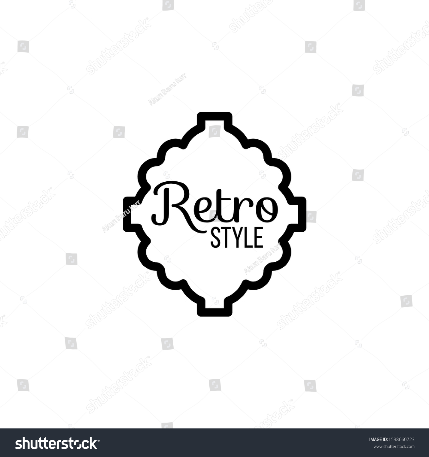 Border Frame Vector Logo Design: vector de stock (libre de regalías ...