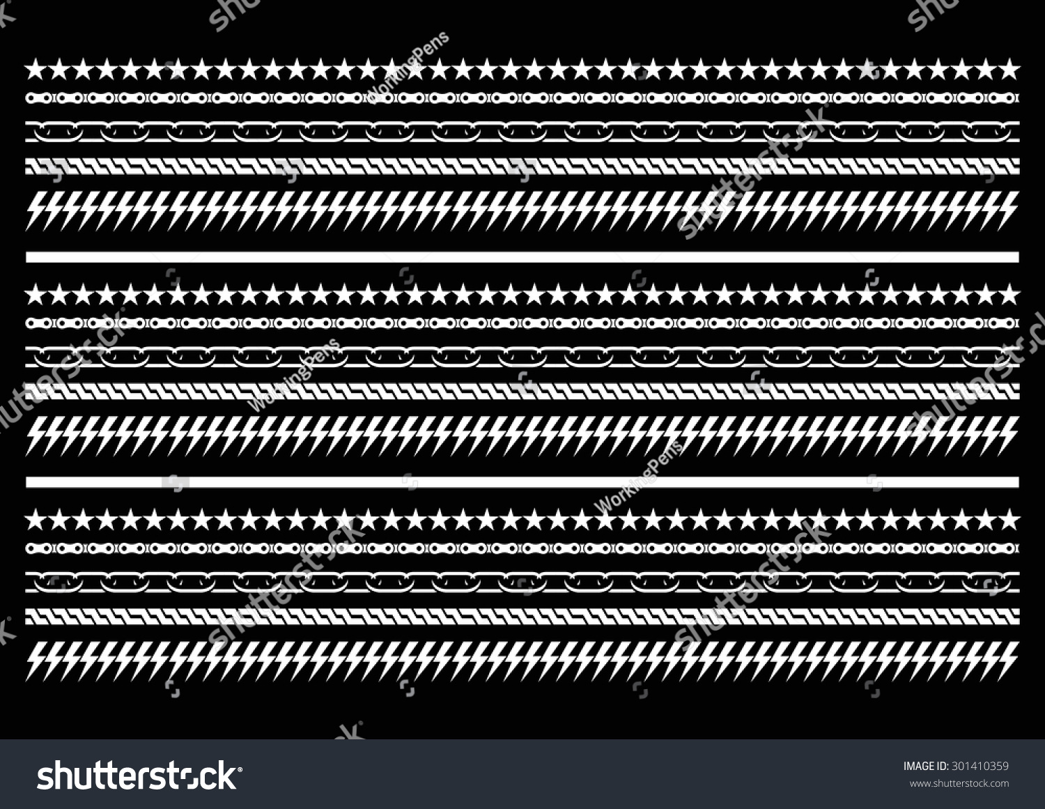 Border Print Symbols Vector: เวกเตอร์สต็อก (ปลอดค่าลิขสิทธิ์) 301410359 ...
