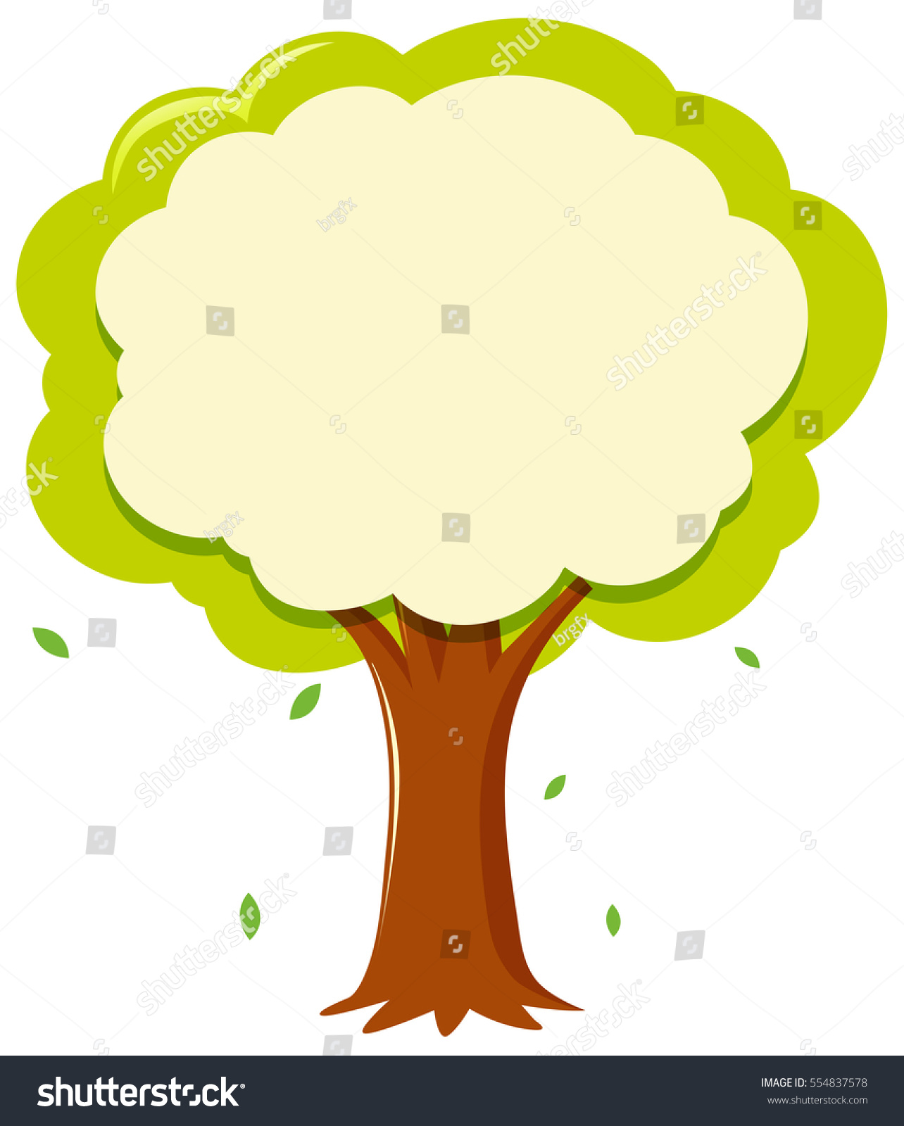 Border Template Green Tree Illustration: เวกเตอร์สต็อก (ปลอดค่า ...