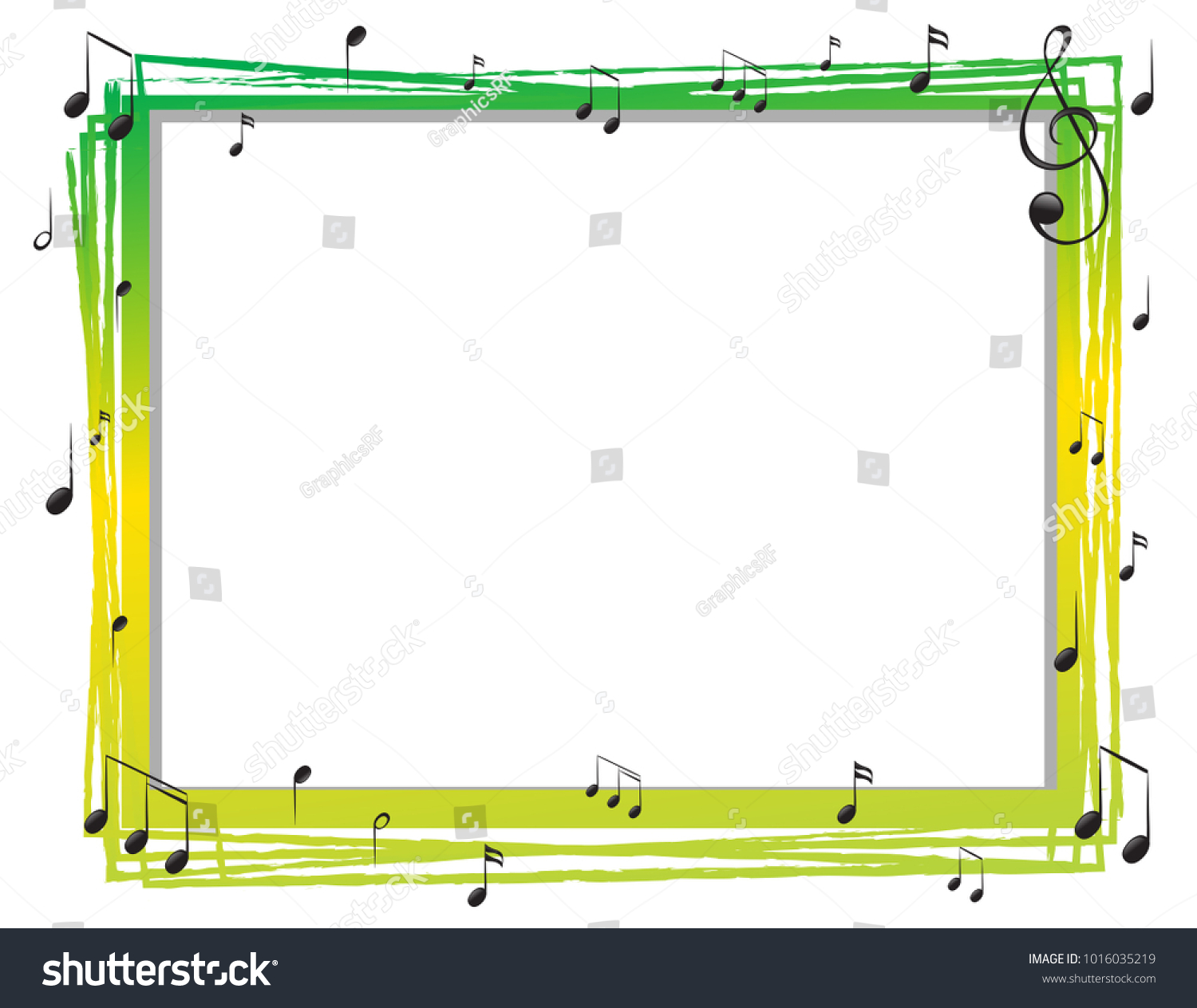 Border Template Musicnotes Illustration Stock Vector (Royalty Free ...