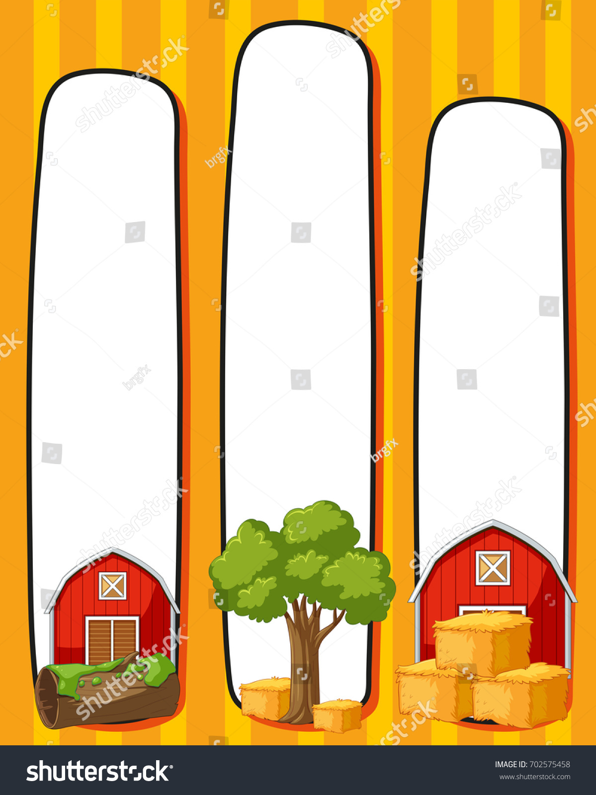 Border Template Red Barns Illustration Stock Vector (Royalty Free ...
