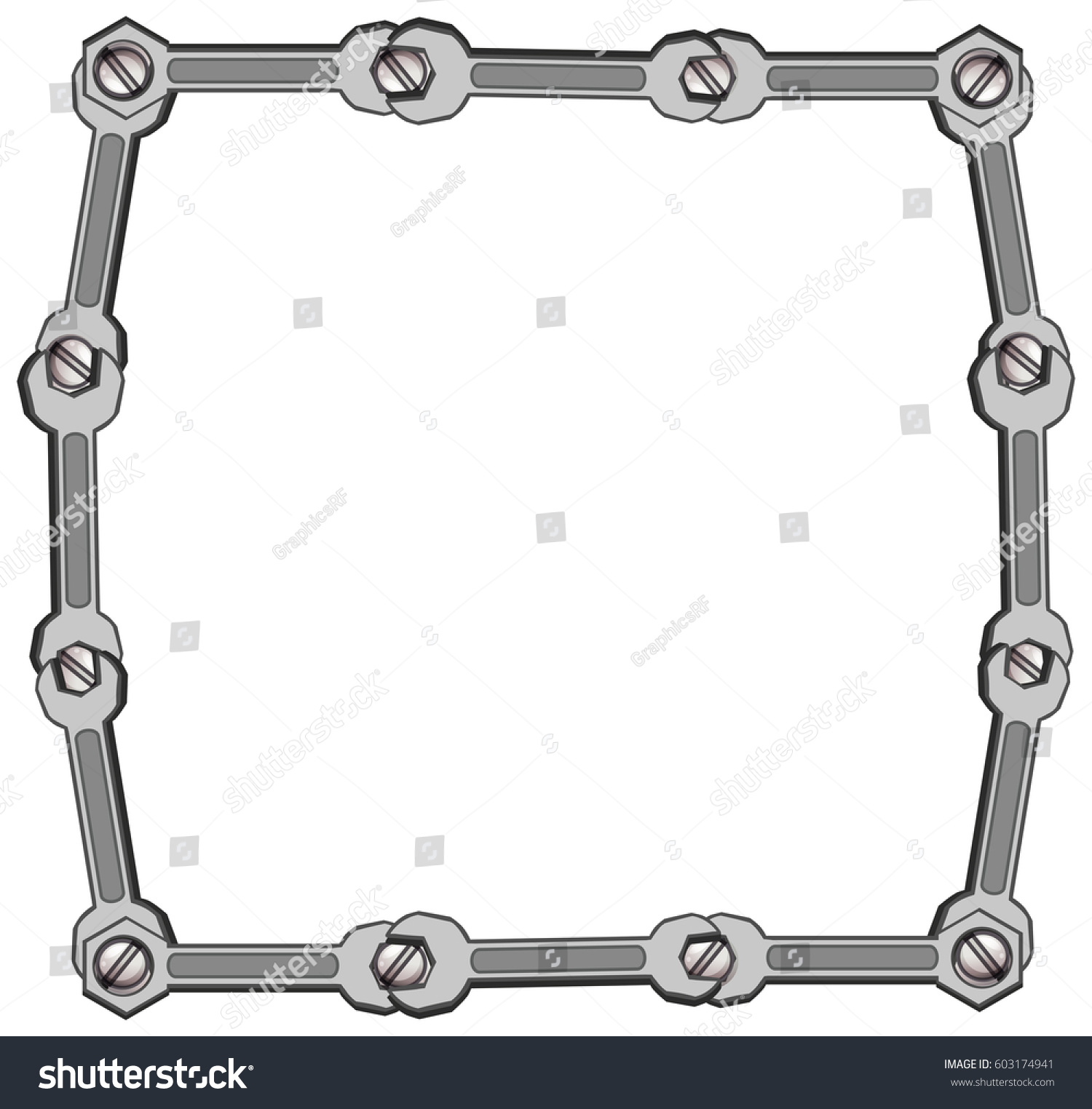 Border Template Wrenches Illustration Stock Vector (Royalty Free ...