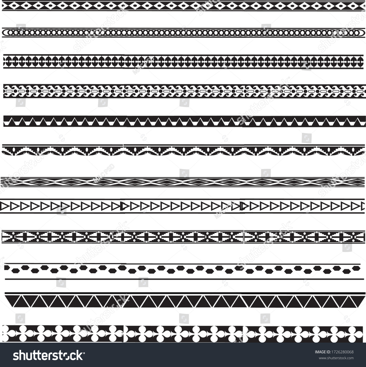 Border Vector Geometry Invitations Banners Stock Vector (Royalty Free ...