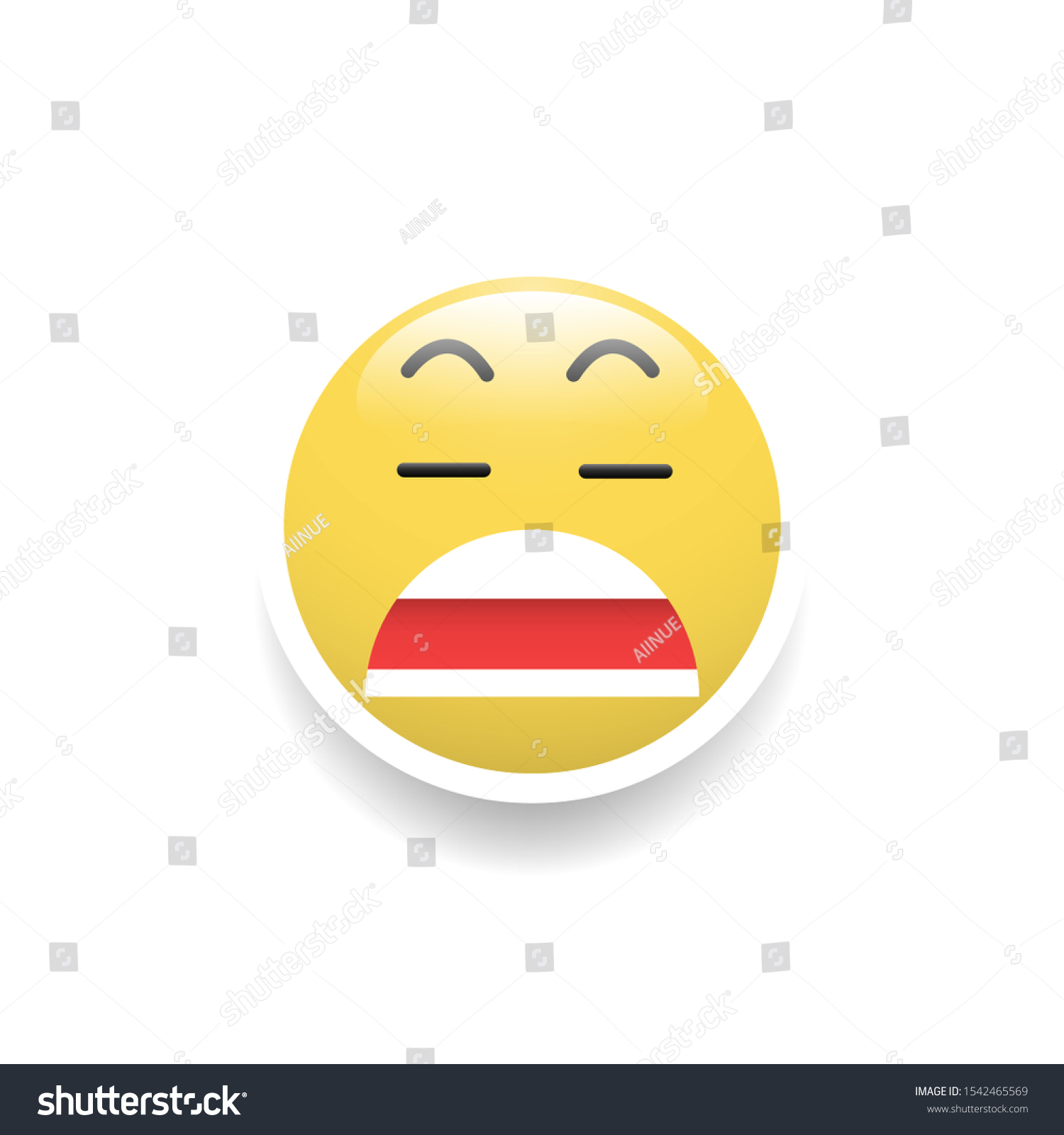 Bored Face Emoticonvector Illustration: เวกเตอร์สต็อก (ปลอดค่าลิขสิทธิ์ ...