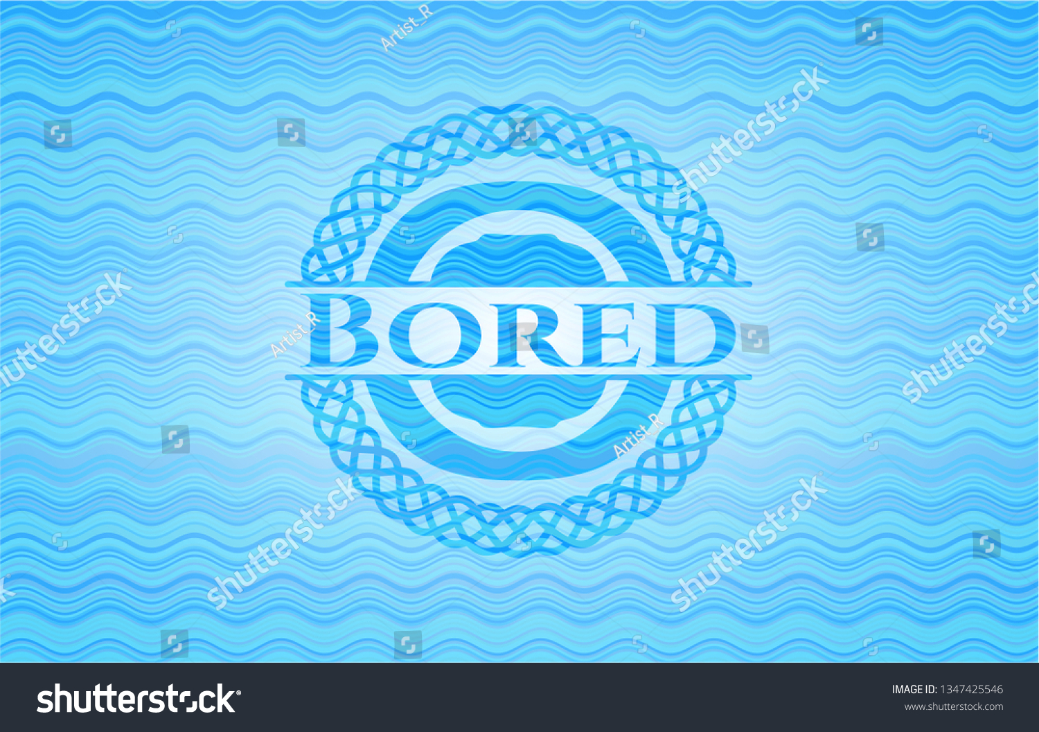 Bored Water Emblem Stock Vector (Royalty Free) 1347425546