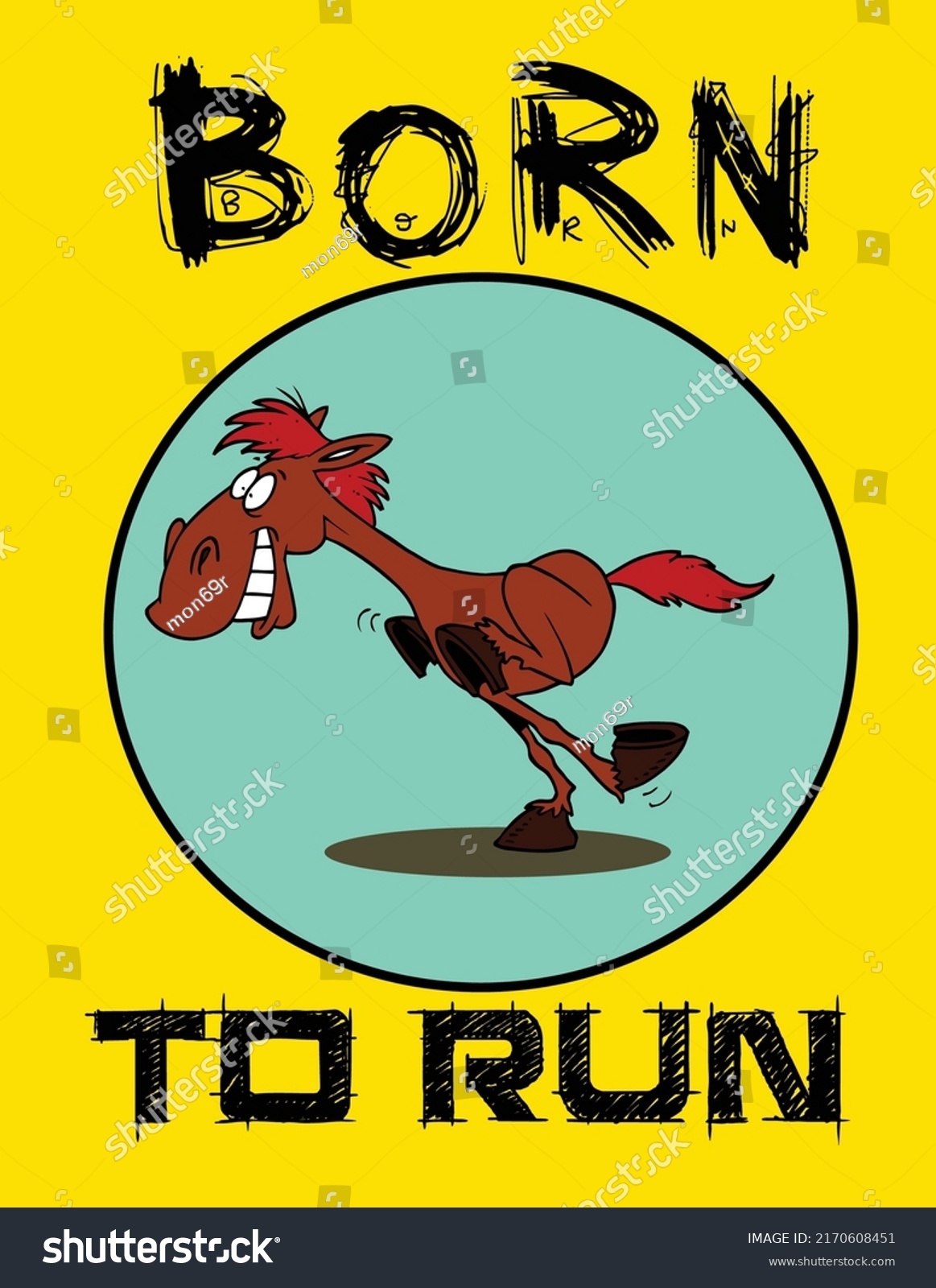 Born Run Funny Poster Stock Vector (Royalty Free) 2170608451 | Shutterstock