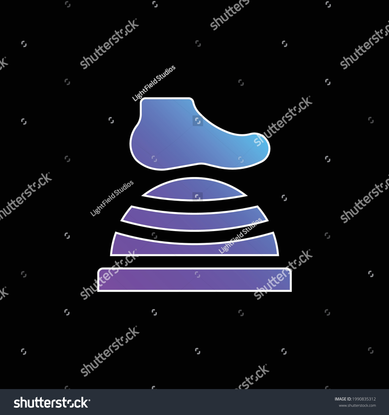 Bosu Ball Blue Gradient Vector Icon Stock Vector (Royalty Free) 1990835312 | Shutterstock