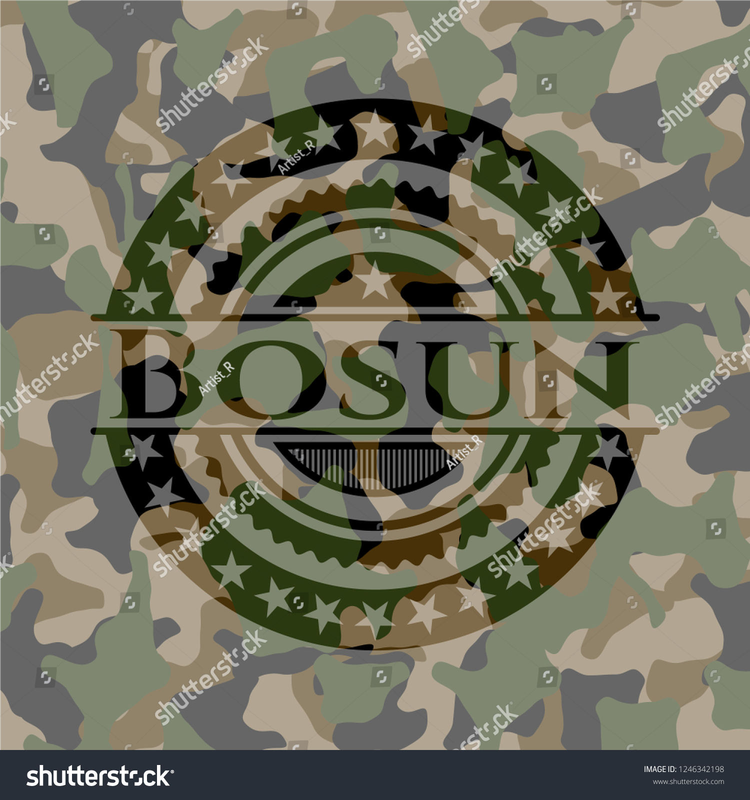 Bosun On Camo Pattern Stock Vector (Royalty Free) 1246342198 | Shutterstock