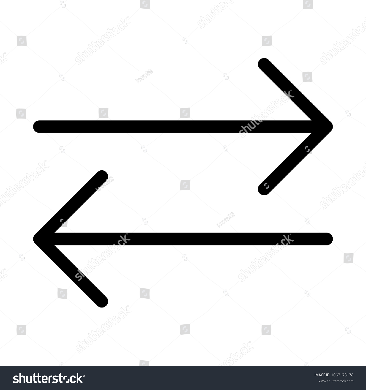 Both Ways Arrows Stock Vector (Royalty Free) 1067173178 | Shutterstock