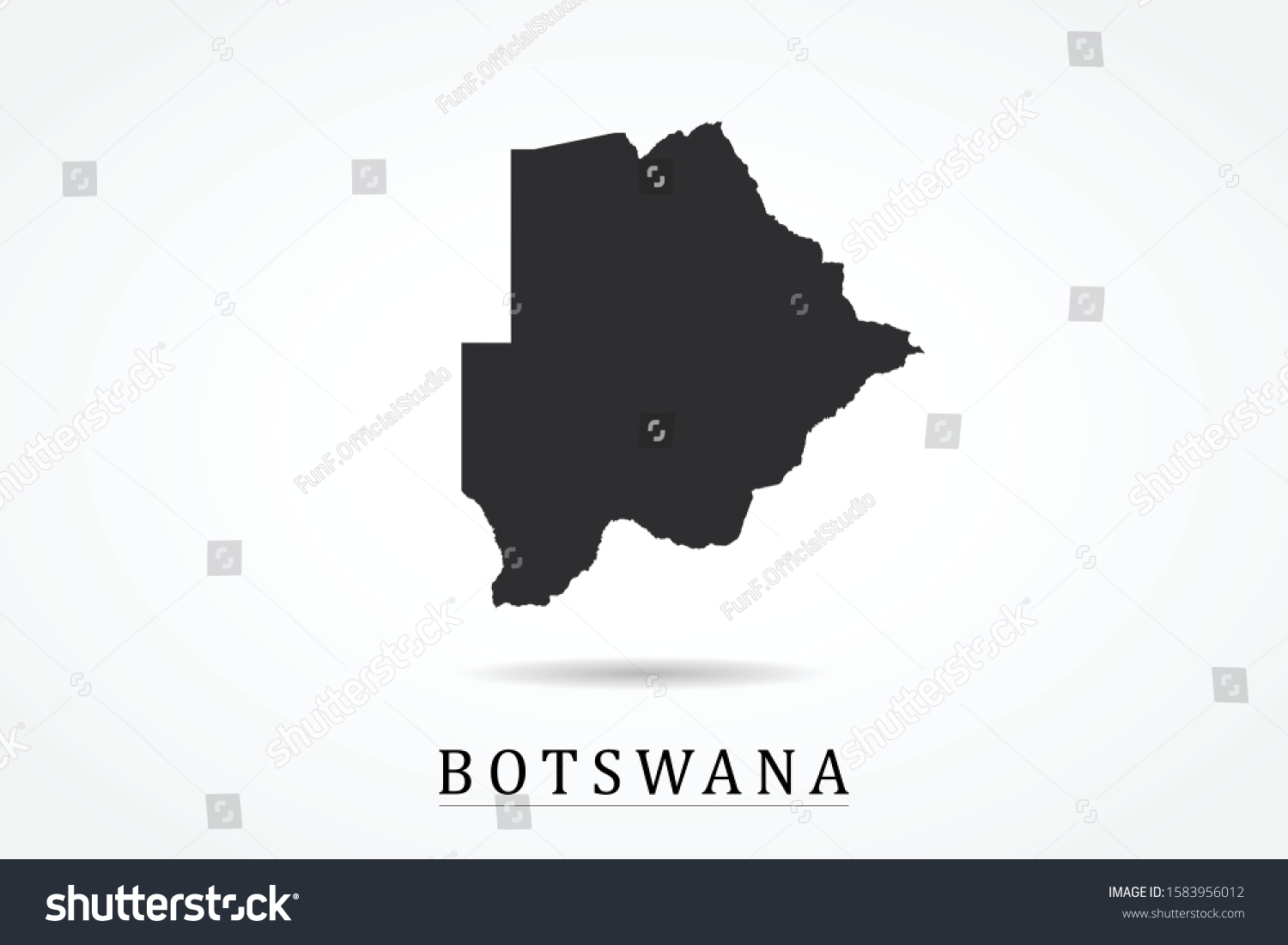 Botswana Map World Map International Vector Stock Vector (Royalty Free ...