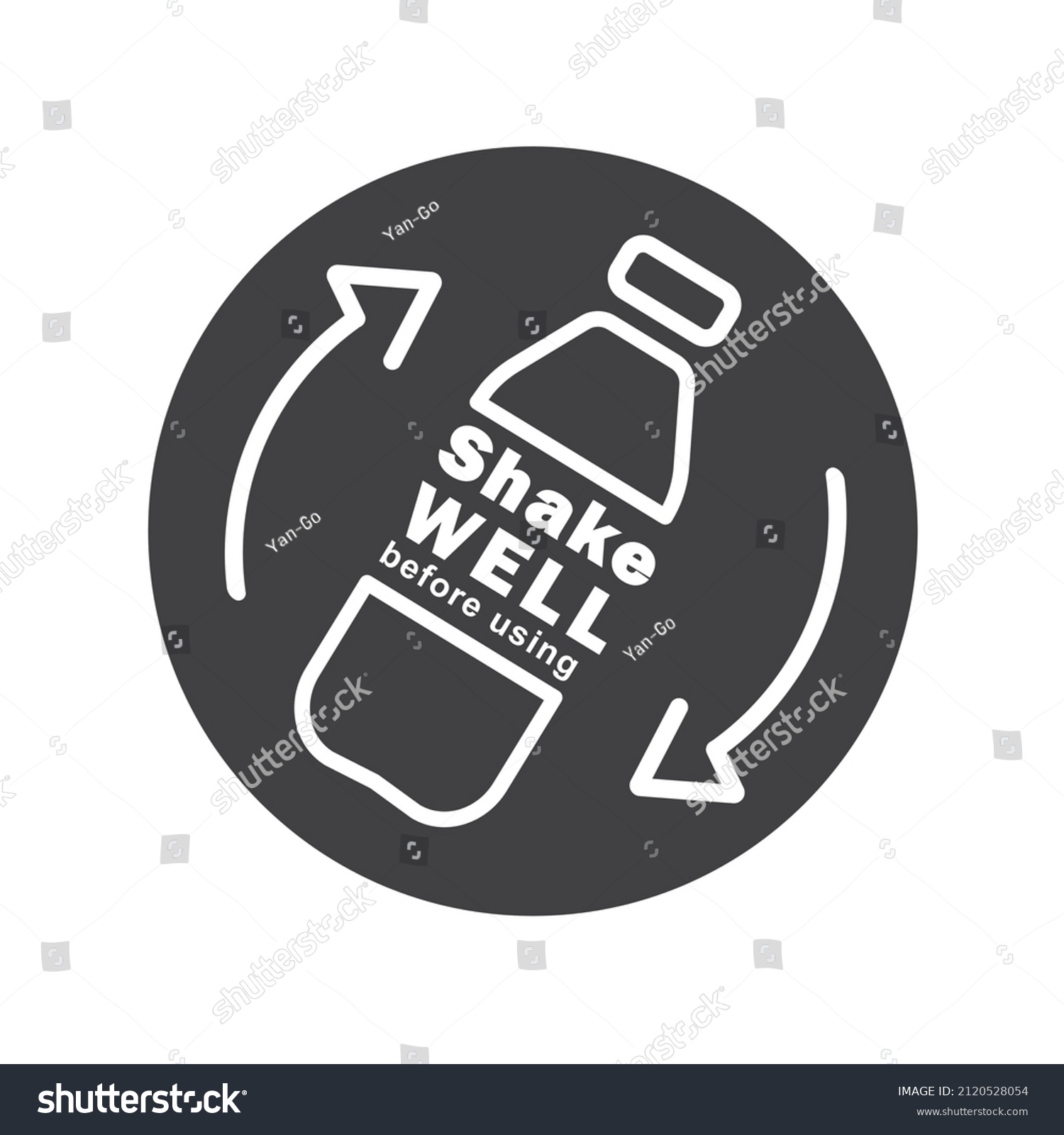 Bottle Label Shake Well Before Using Stock Vector (Royalty Free ...