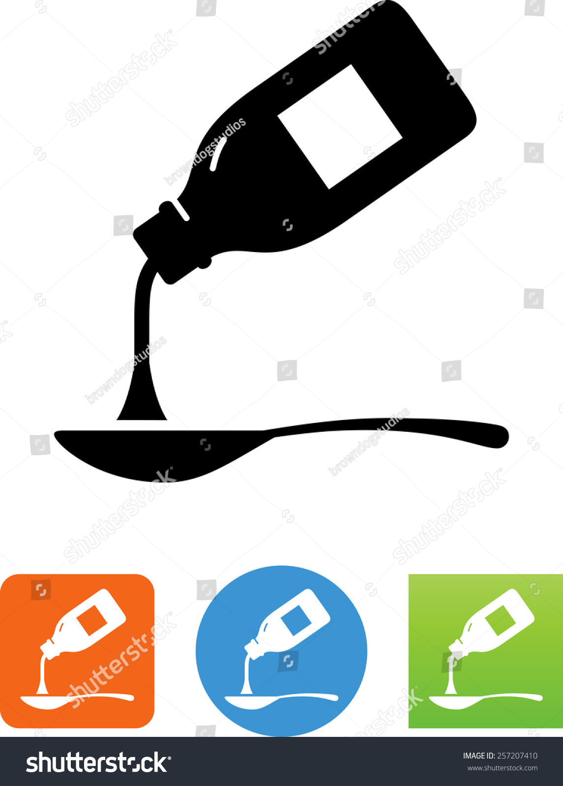 Bottle Pouring Syrup Symbol Stock-vektorgrafik 257207410 - Shutterstock