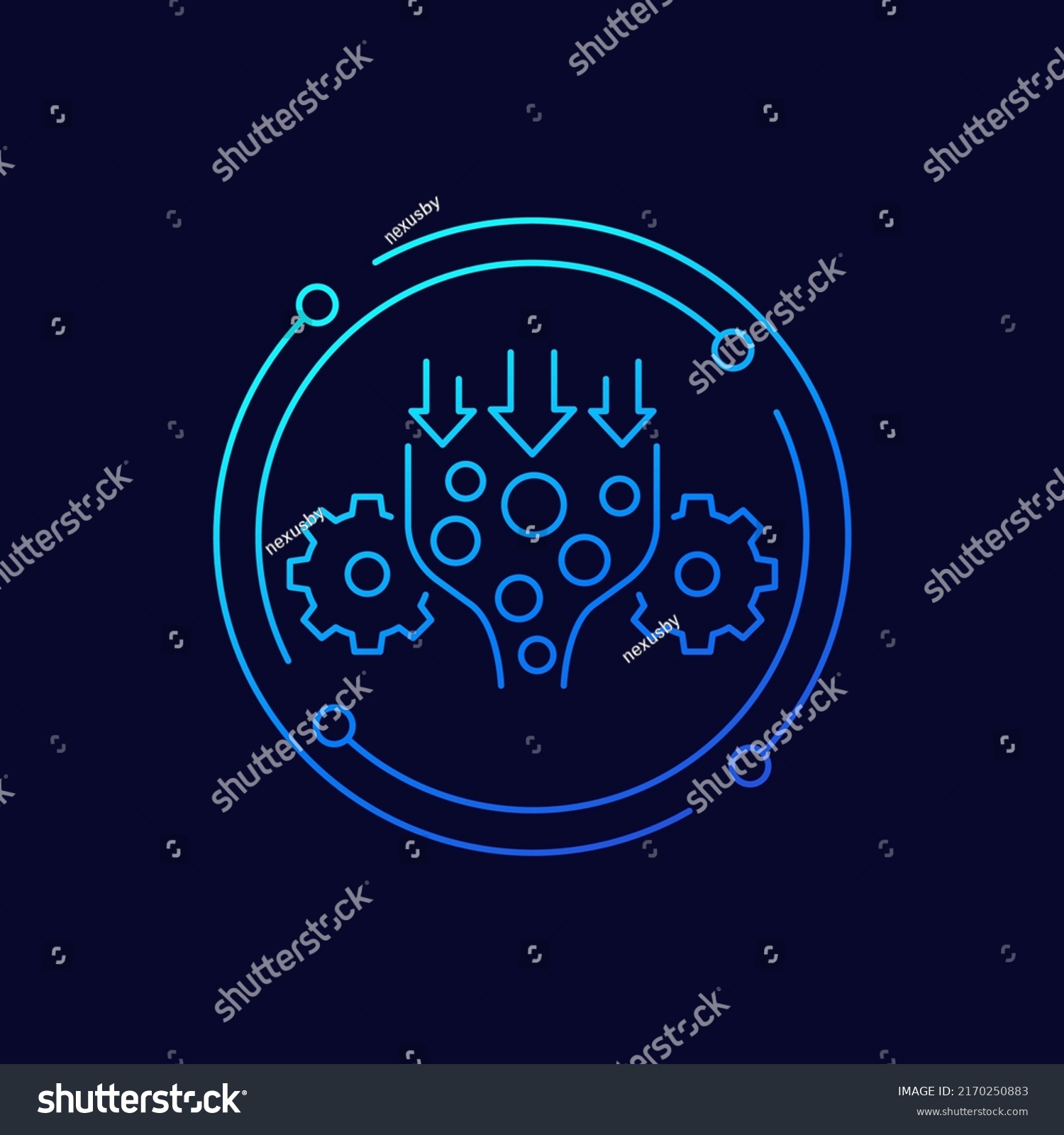 Bottleneck Analysis Icon Linear Design Stock Vector (Royalty Free ...