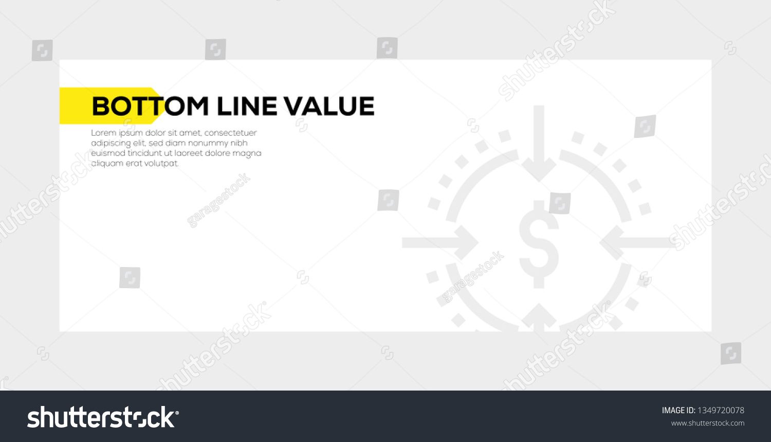 Bottom Line Value Banner Concept Stock Vector (Royalty Free) 1349720078 ...