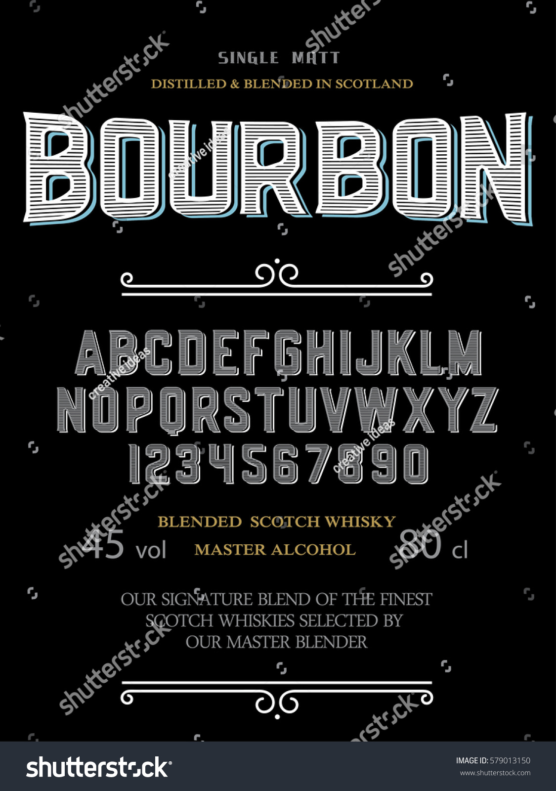 Bourbon Tasting Fonts
