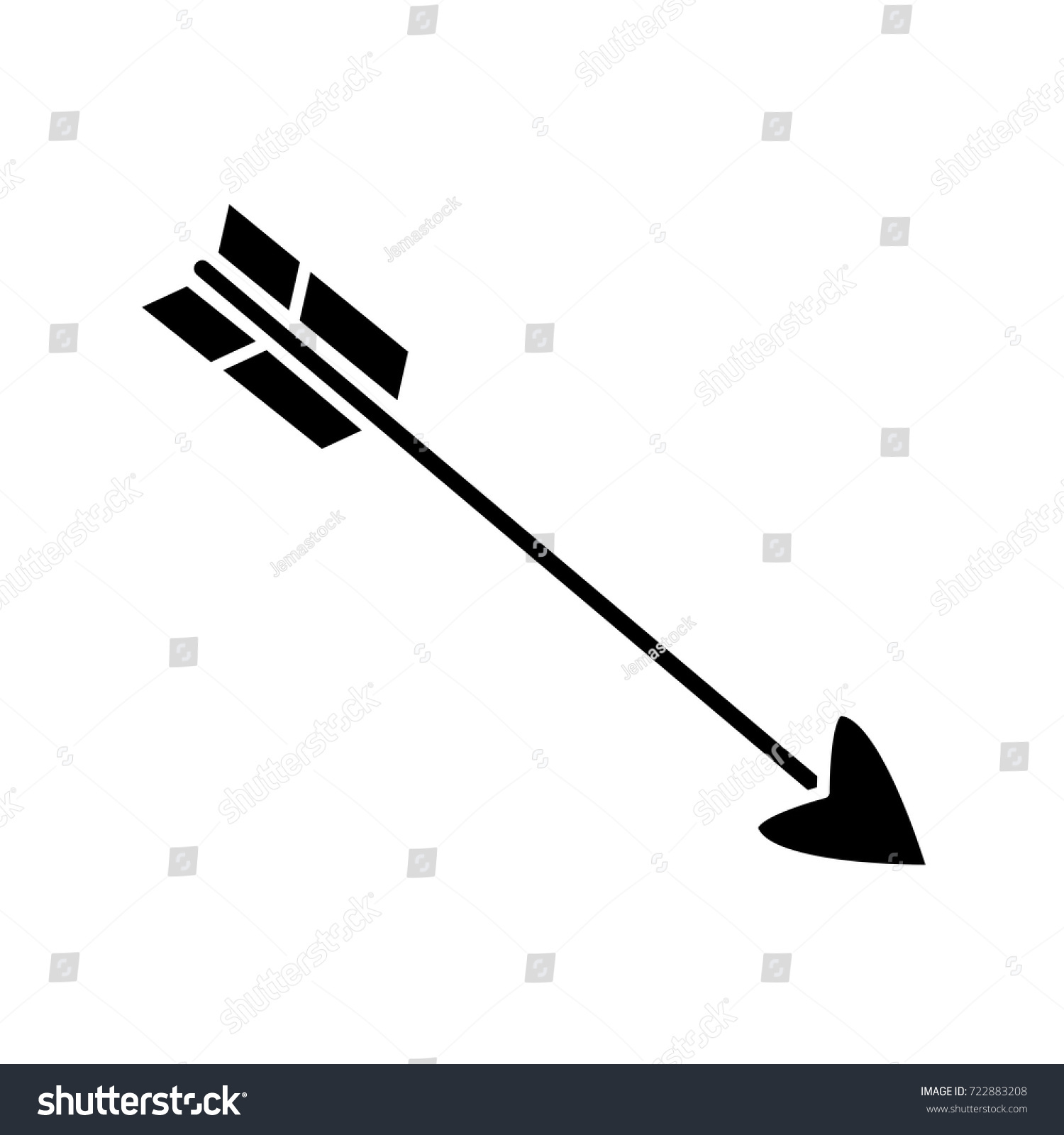 Bow Arrow Symbol Stock Vector (Royalty Free) 722883208 | Shutterstock