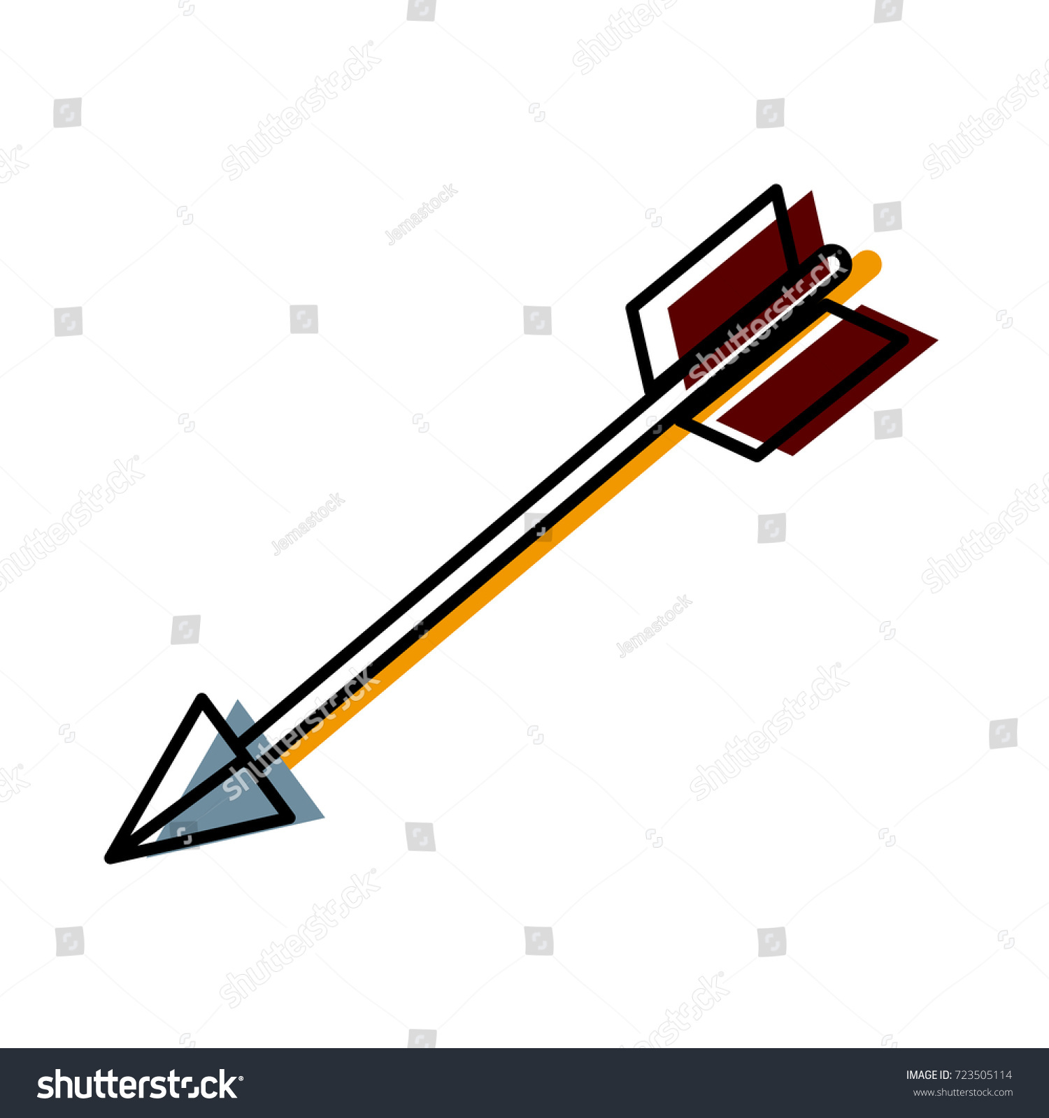 Bow Arrow Symbol Stock Vector (Royalty Free) 723505114