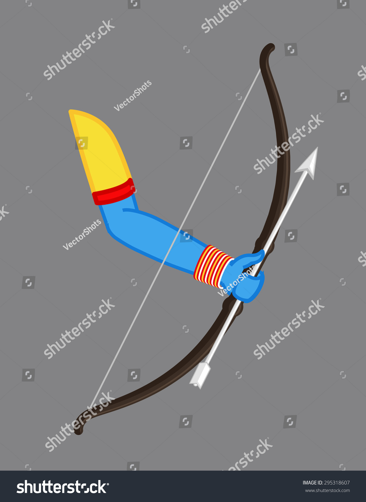 Bow Arrow Vector Hindu Mythological Weapon Stock Vector (Royalty Free ...