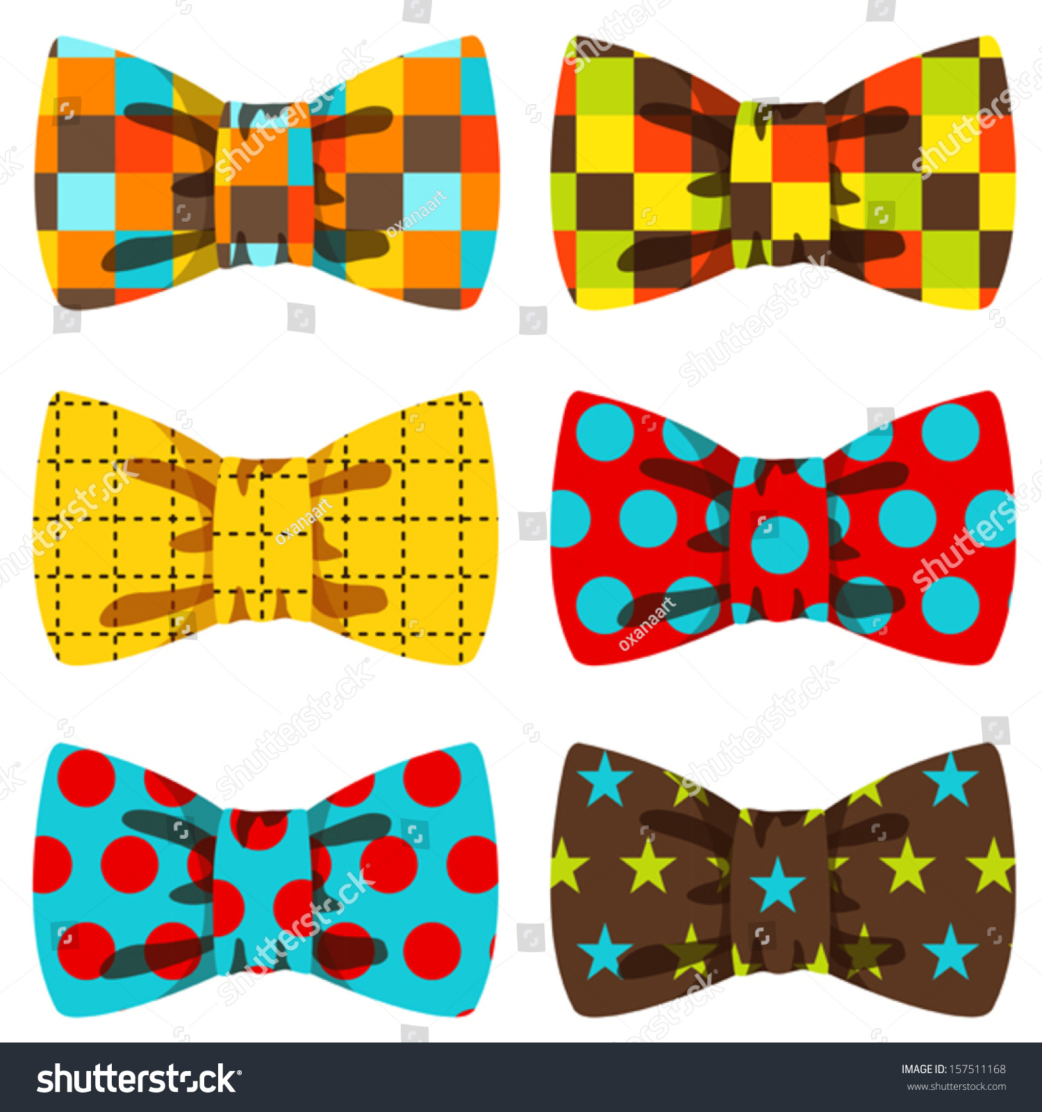 Bow Tie Set Vector Illustration Stock Vector (Royalty Free) 157511168 ...