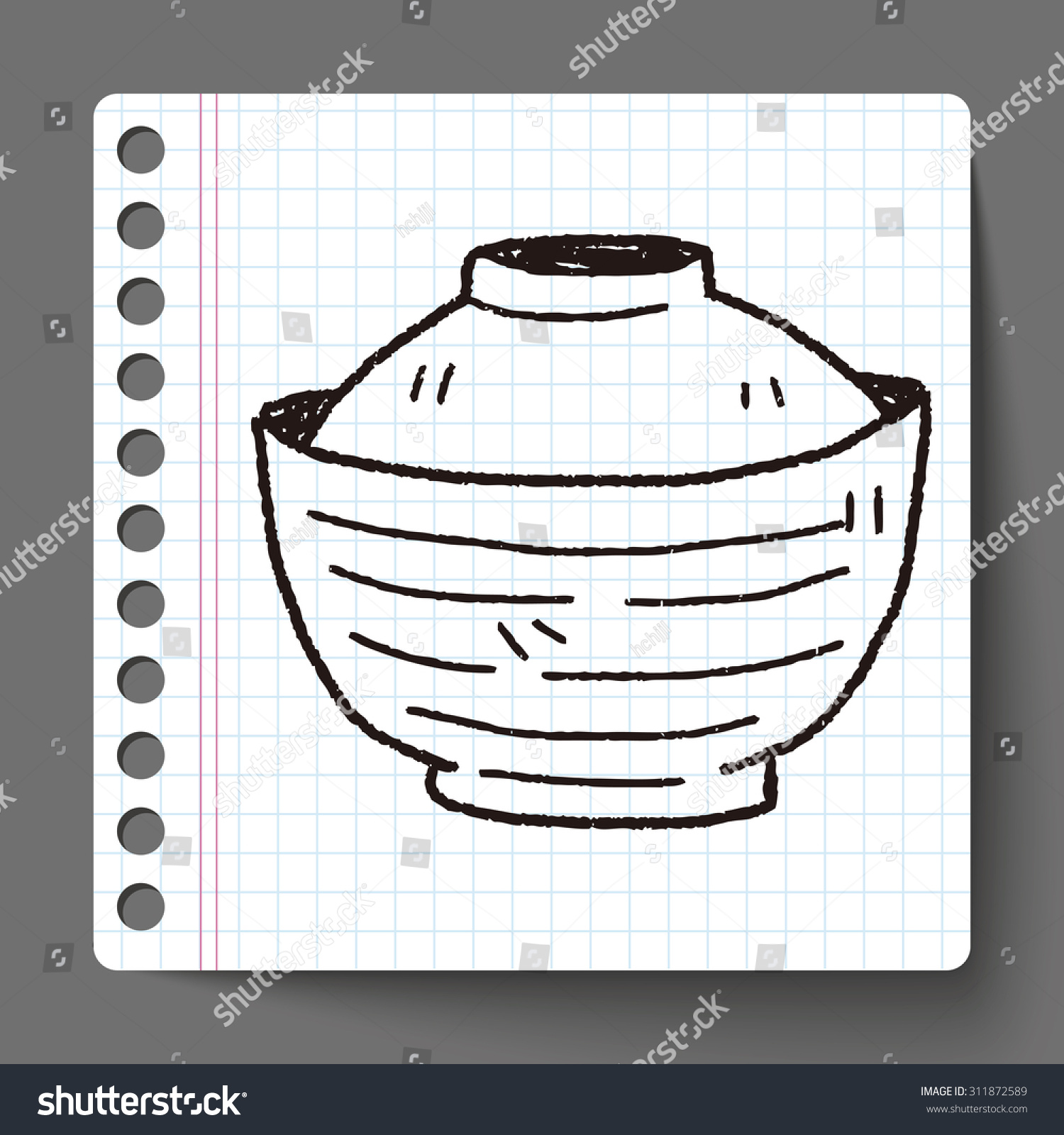 Bowl Doodle Stock Vector (Royalty Free) 311872589 | Shutterstock
