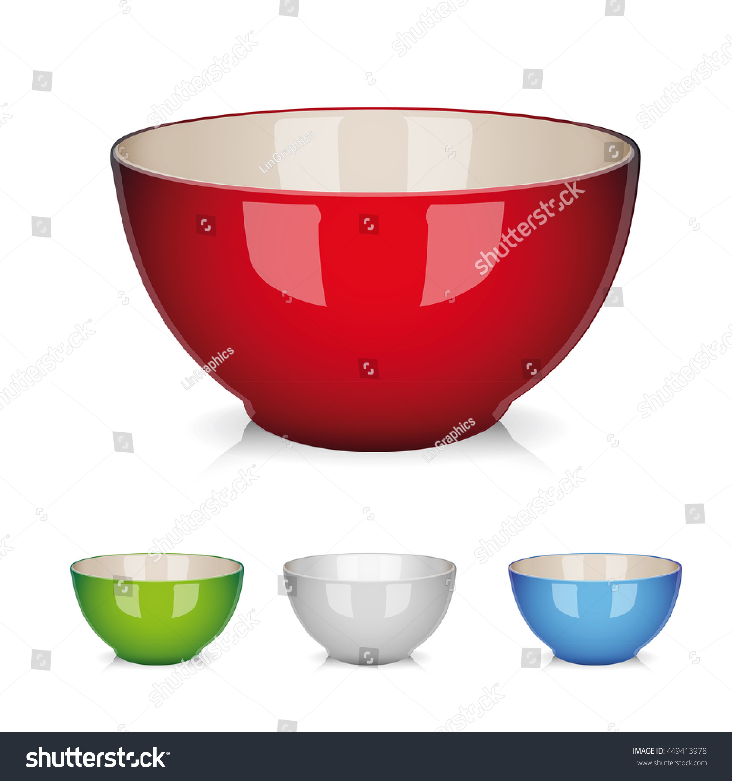 Bowl Vector Set - 449413978 : Shutterstock