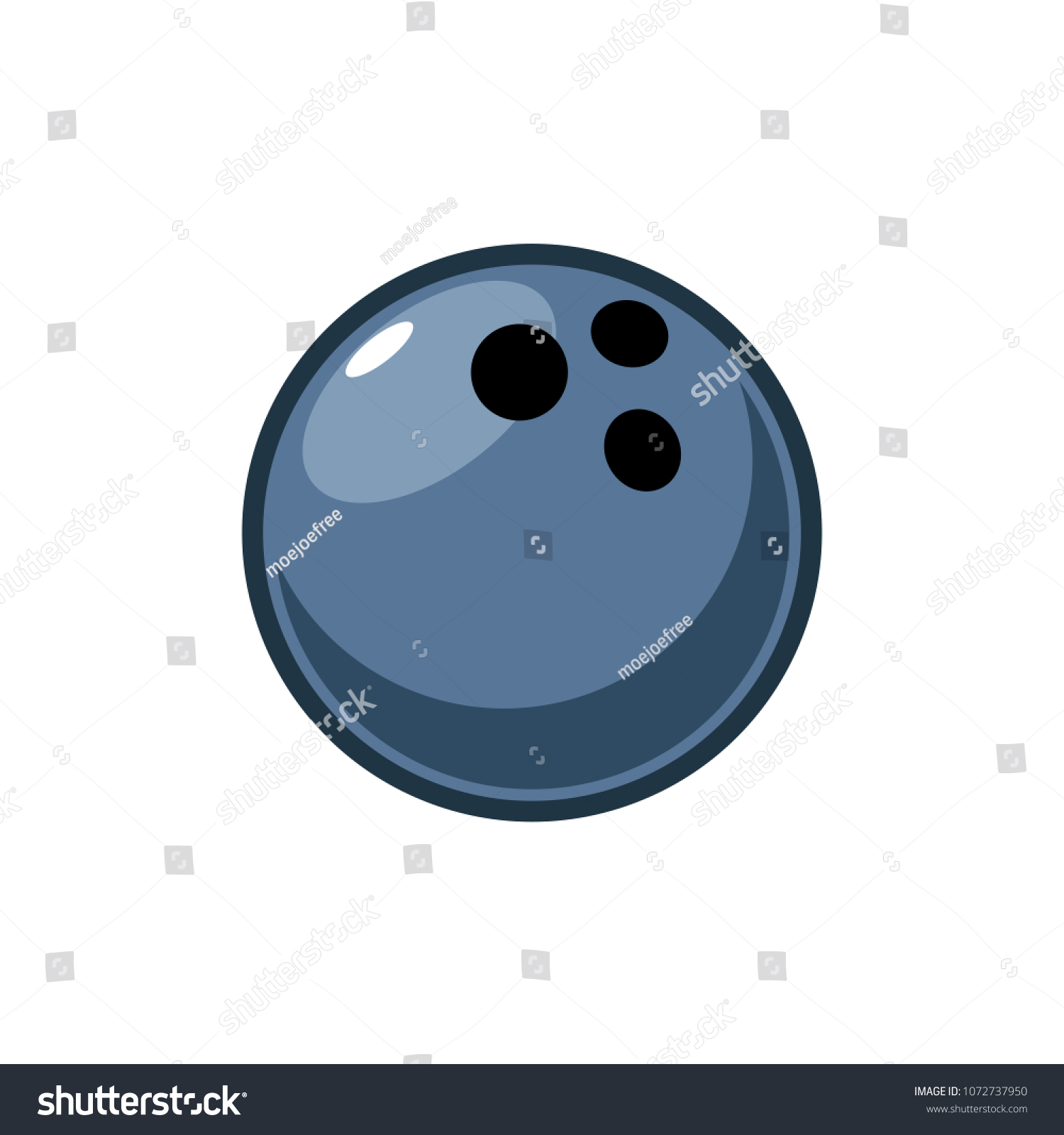 Bowling Ball Vector Game Asset Stock Vector (Royalty Free) 1072737950